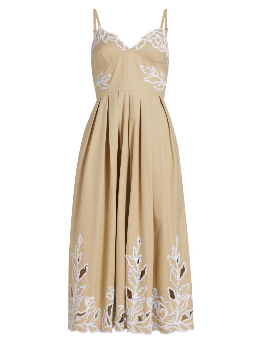 Cinq à Sept Trailing Peonies Maude Midi-Dress | Saks Fifth Avenue