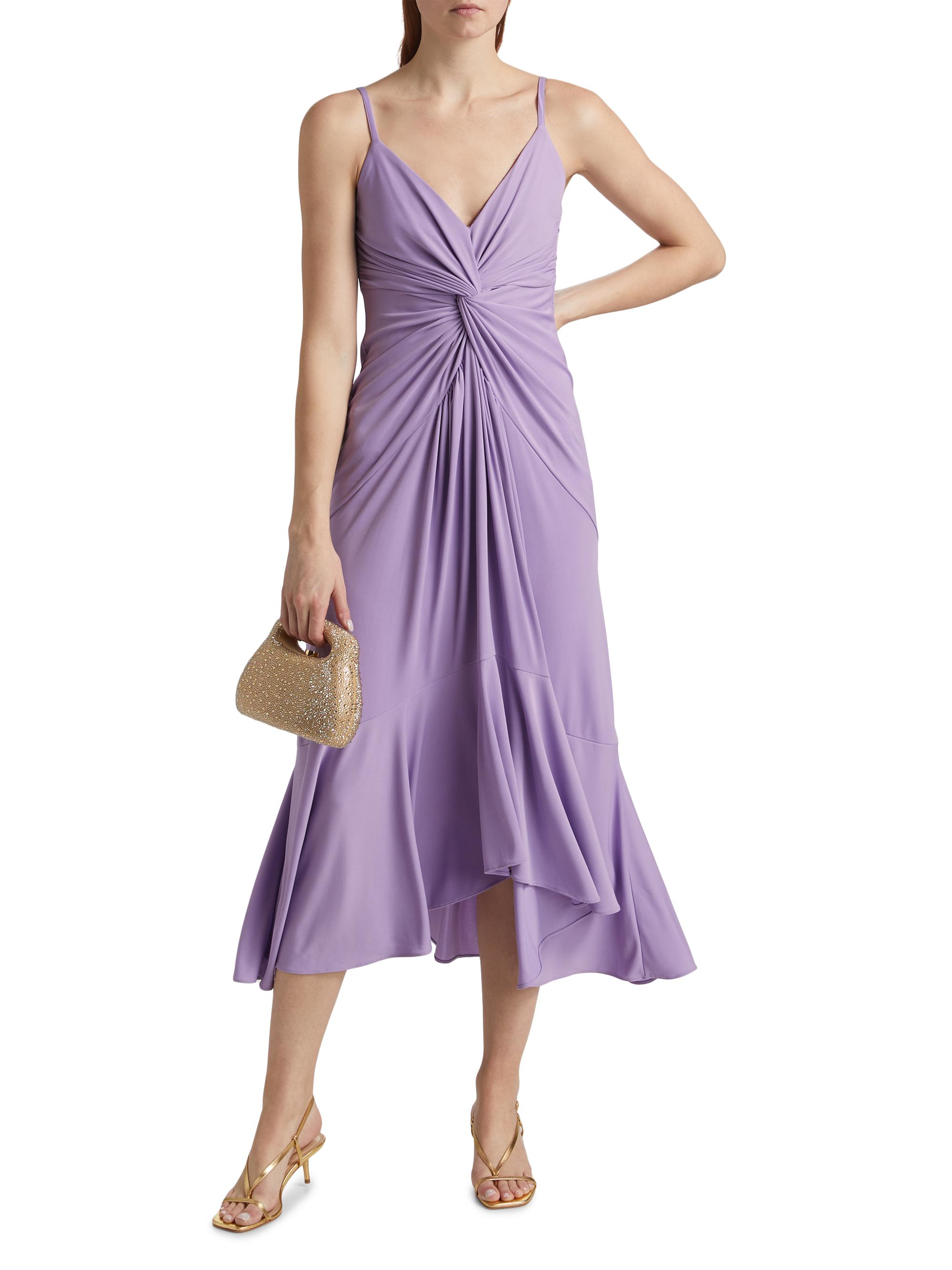 Cinq à Sept Susan Twist-Front Tulip Hem Midi-Dress | Saks Fifth Avenue