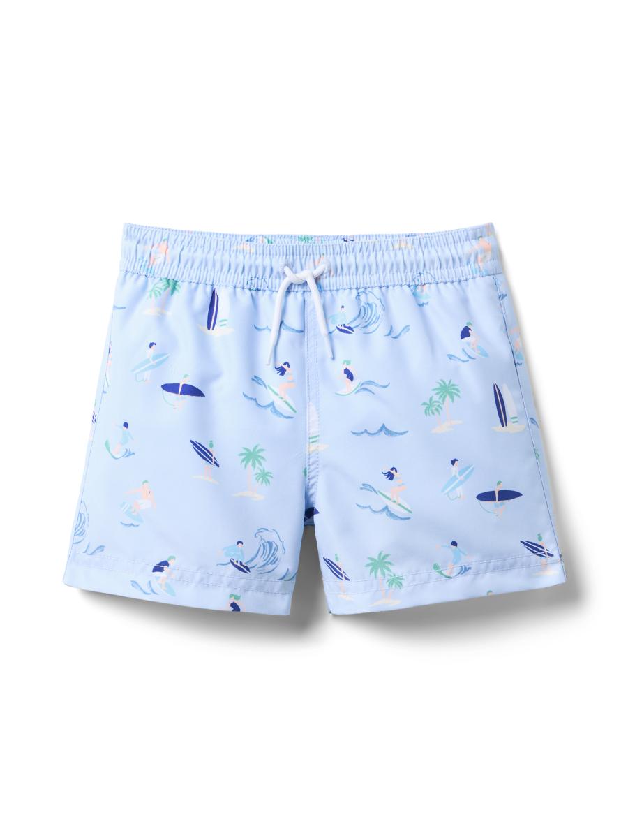 Janie and Jack Little Boy's & Boy's Surfer T-Shirt & Swim Trunks Set ...
