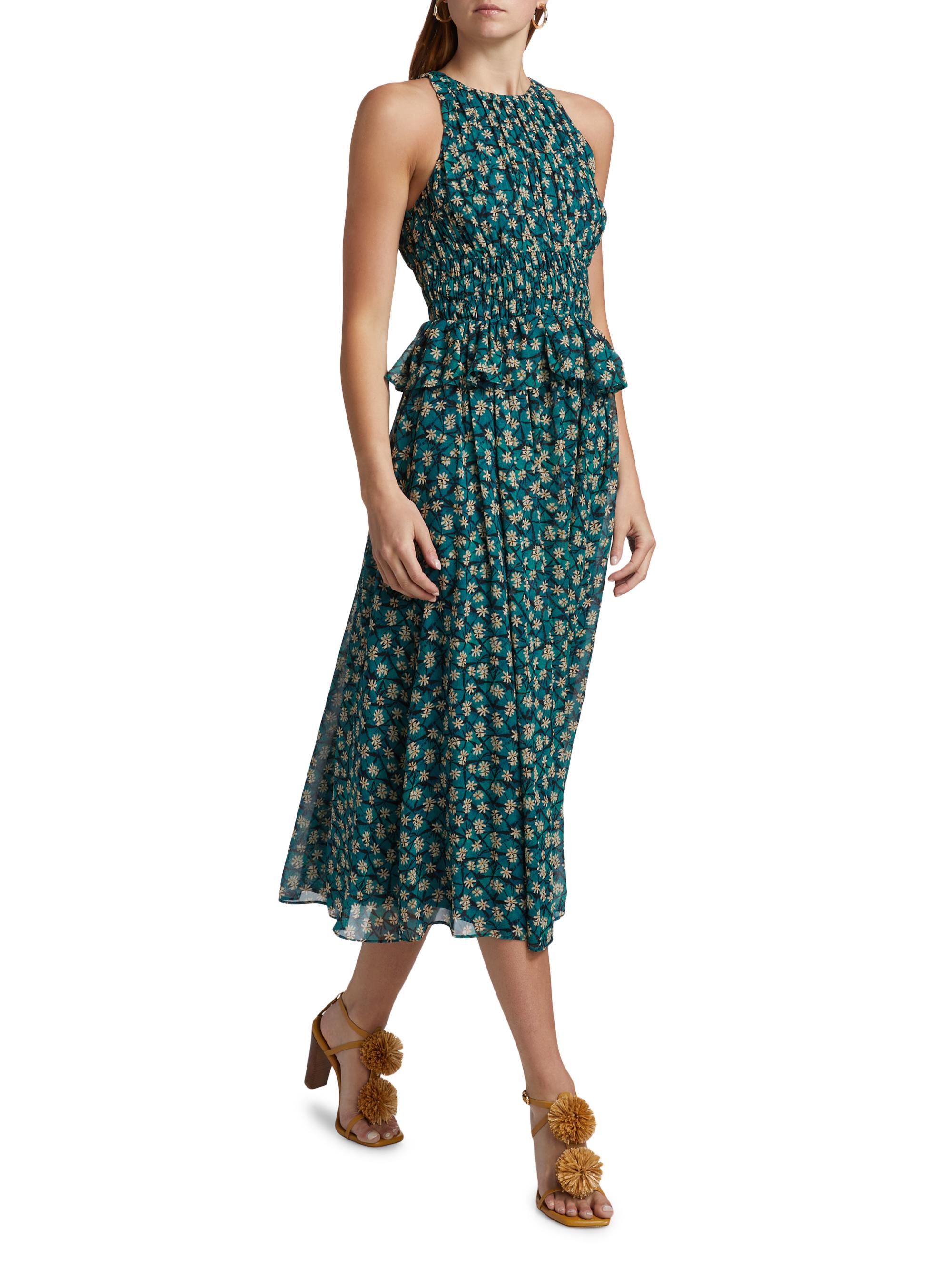 Ulla Johnson Adeline Floral Silk midi-Dress | Saks Fifth Avenue
