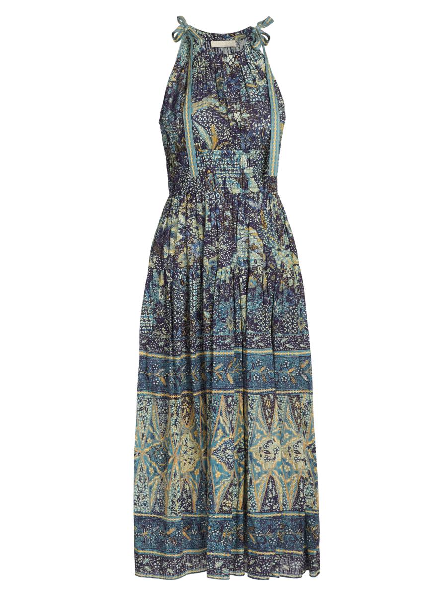 Ulla Johnson Essie Patchwork Batik Midi-Dress | Saks Fifth Avenue