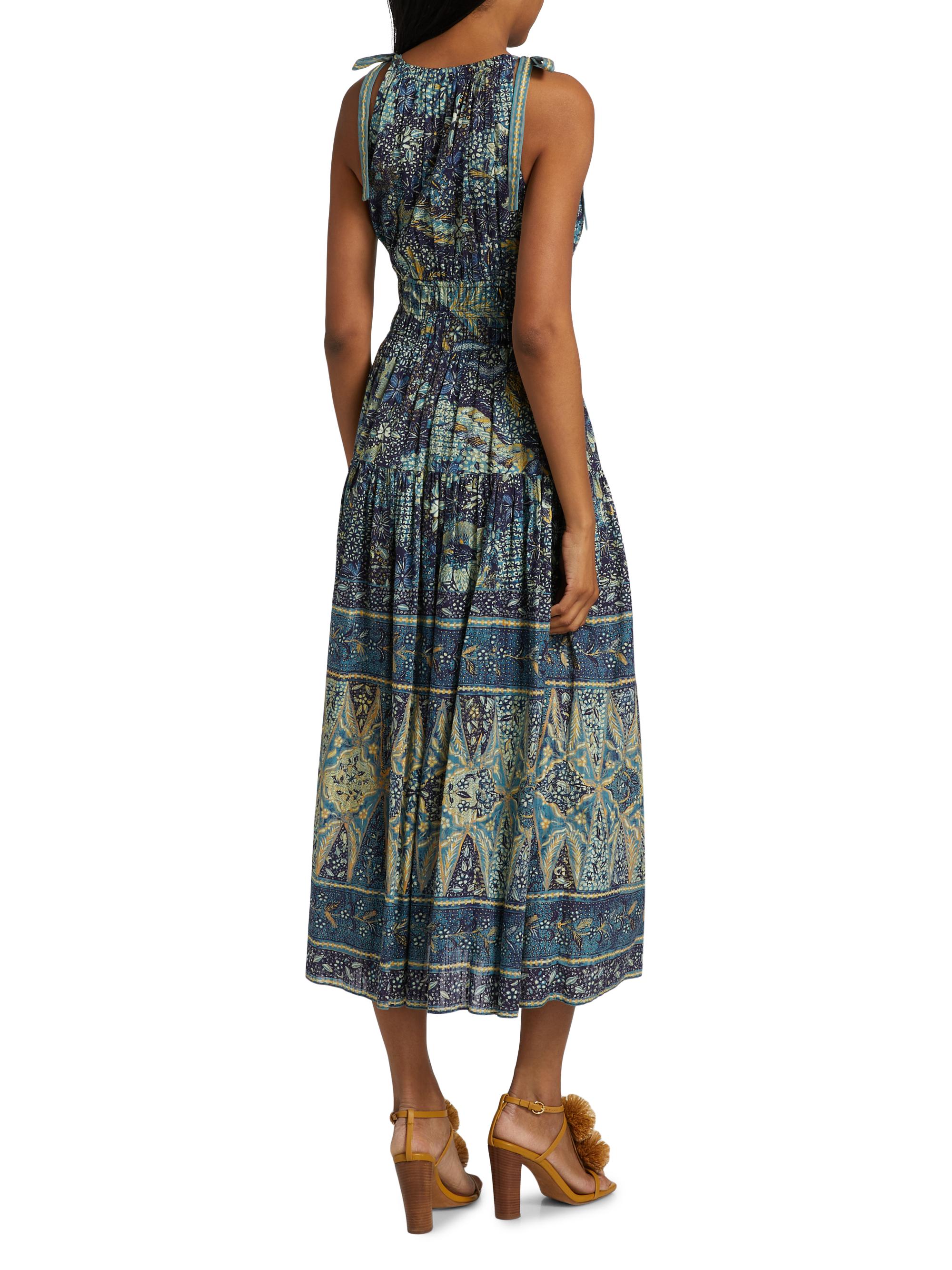 Ulla Johnson Essie Patchwork Batik Midi-Dress | Saks Fifth Avenue