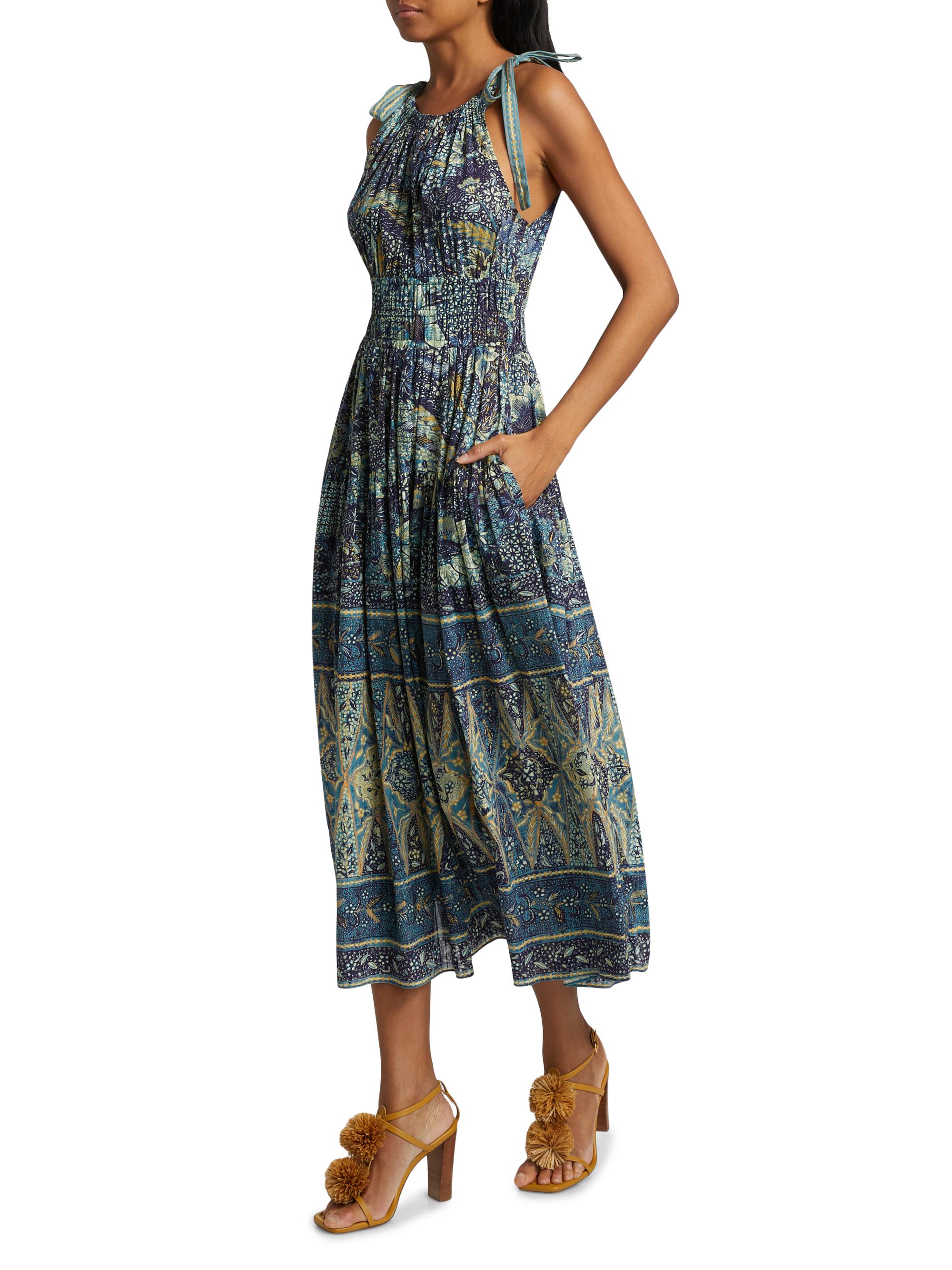 Ulla Johnson Essie Patchwork Batik Midi-Dress | Saks Fifth Avenue