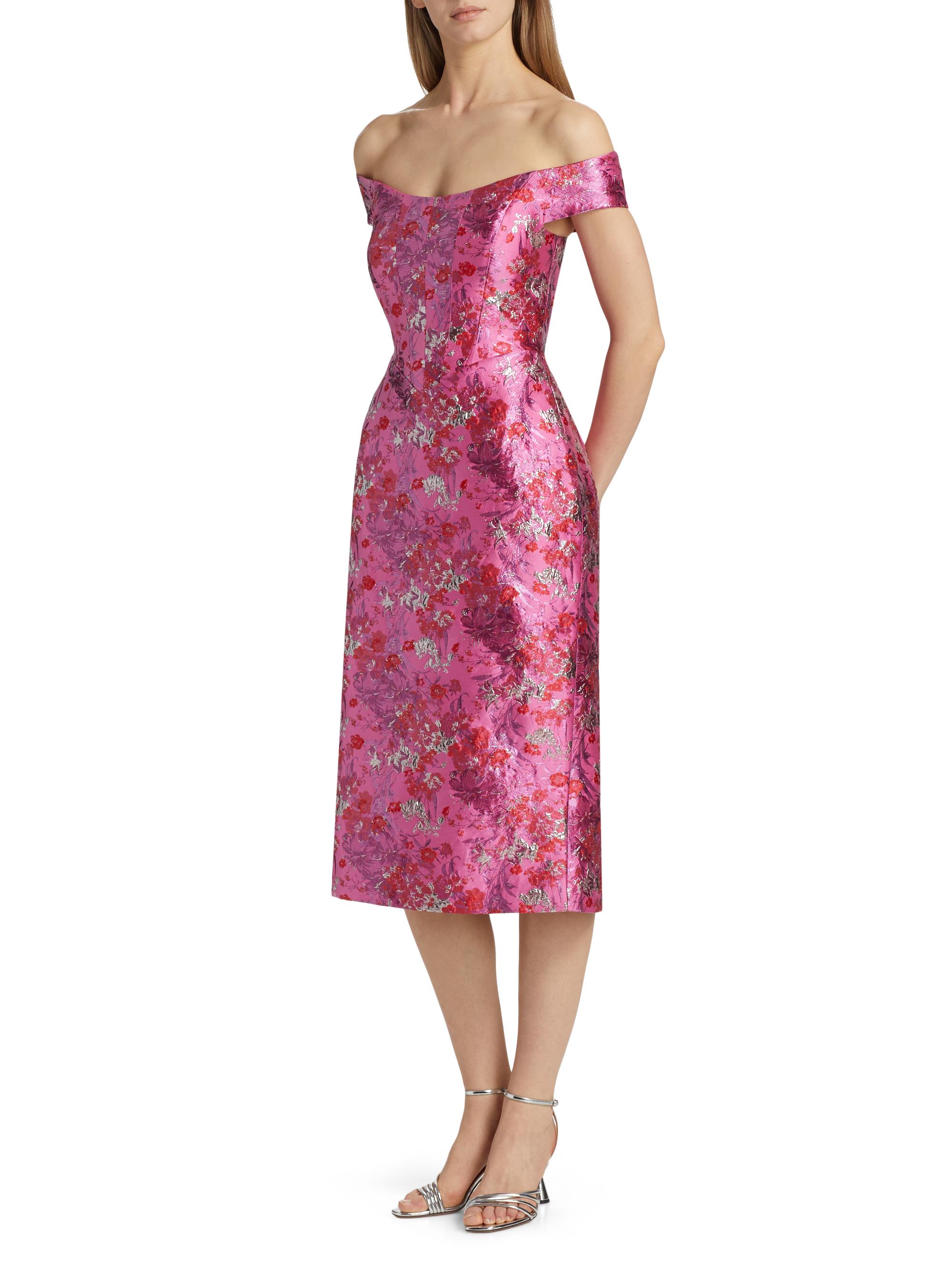 Theia Chantel Off-The-Shoulder Cocktail Dress | Saks Fifth Avenue