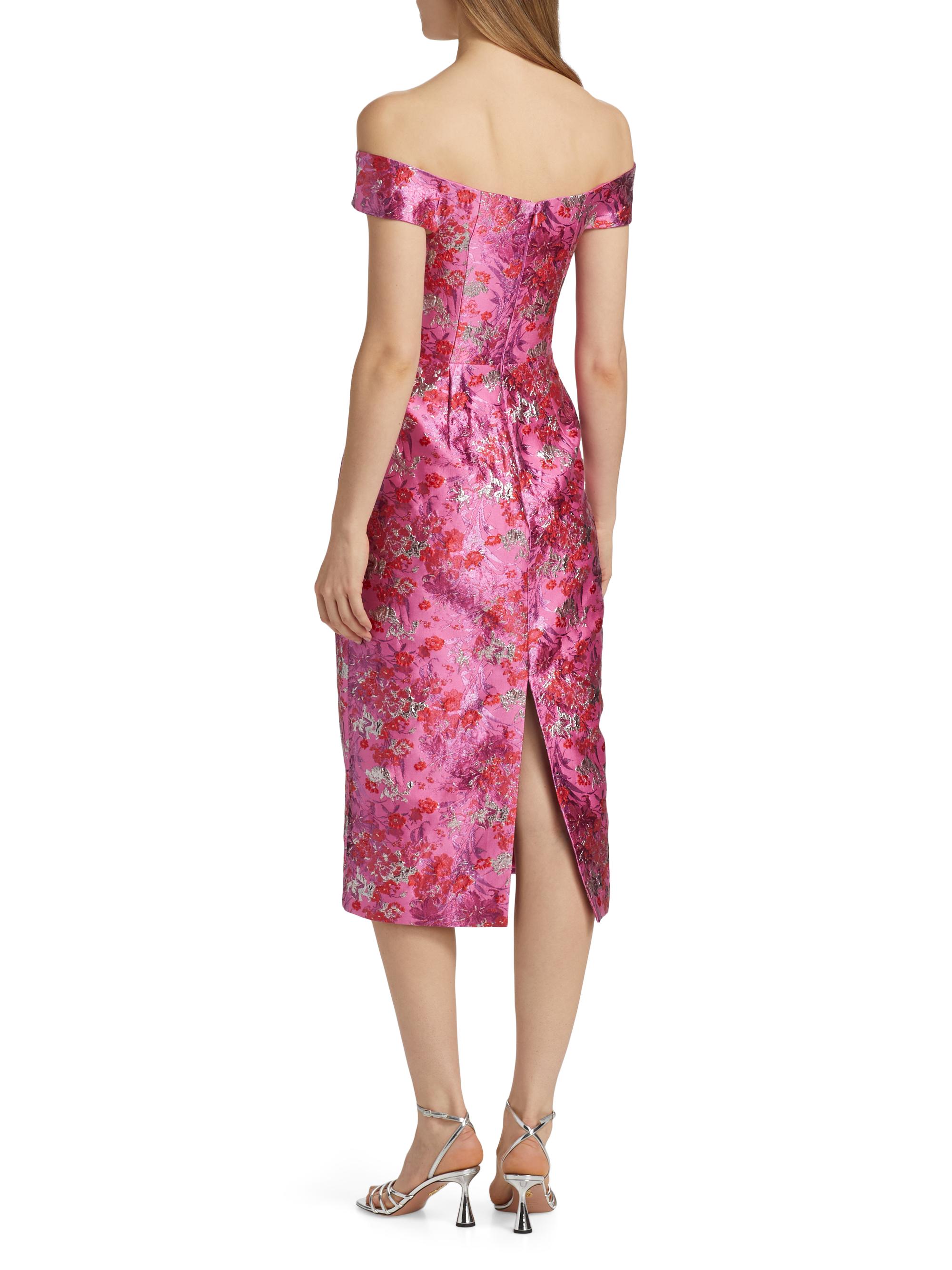 Theia Chantel Off-The-Shoulder Cocktail Dress | Saks Fifth Avenue