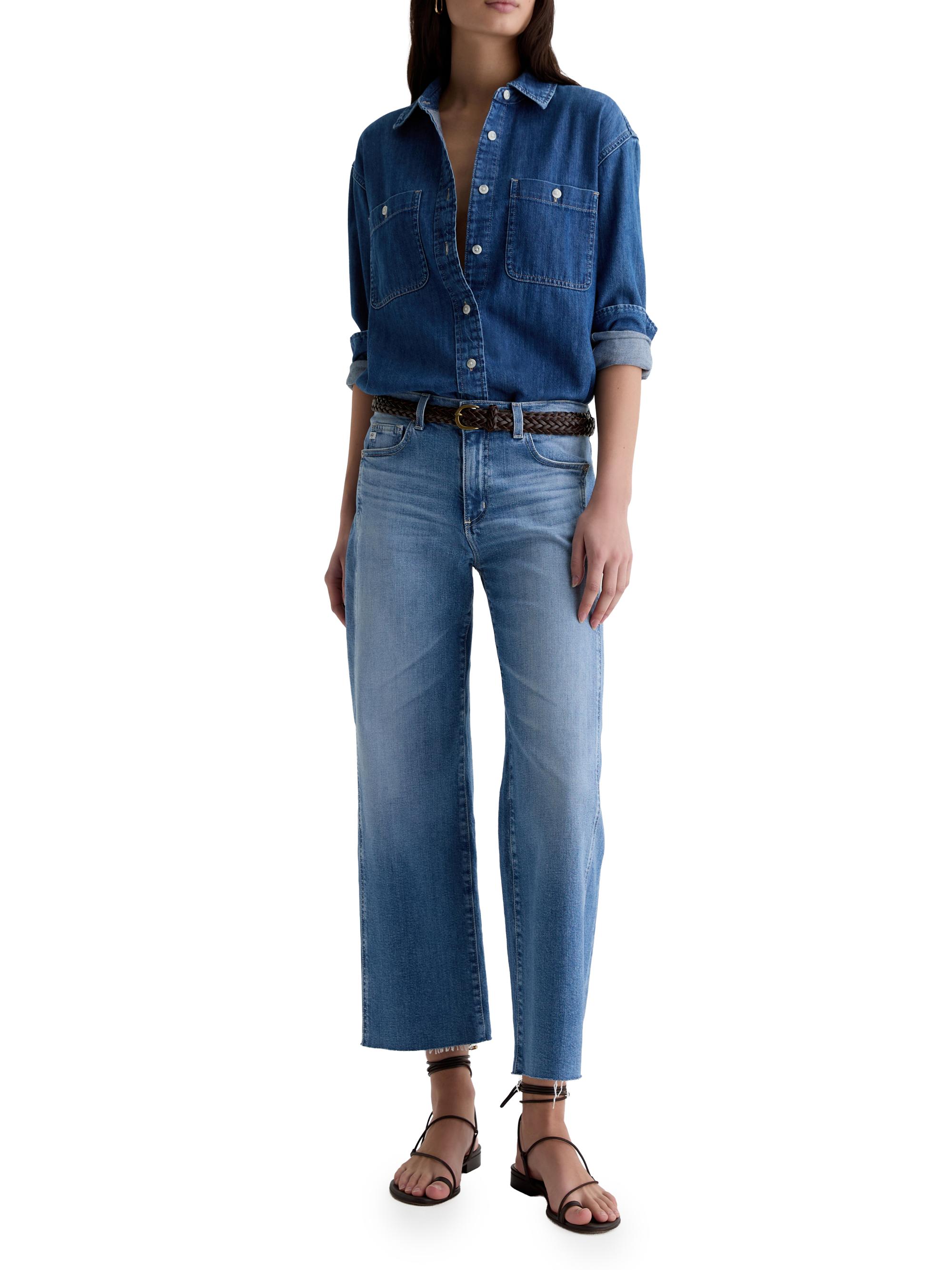 AG Jeans Saige Wide-Leg Crop Jeans | Saks Fifth Avenue