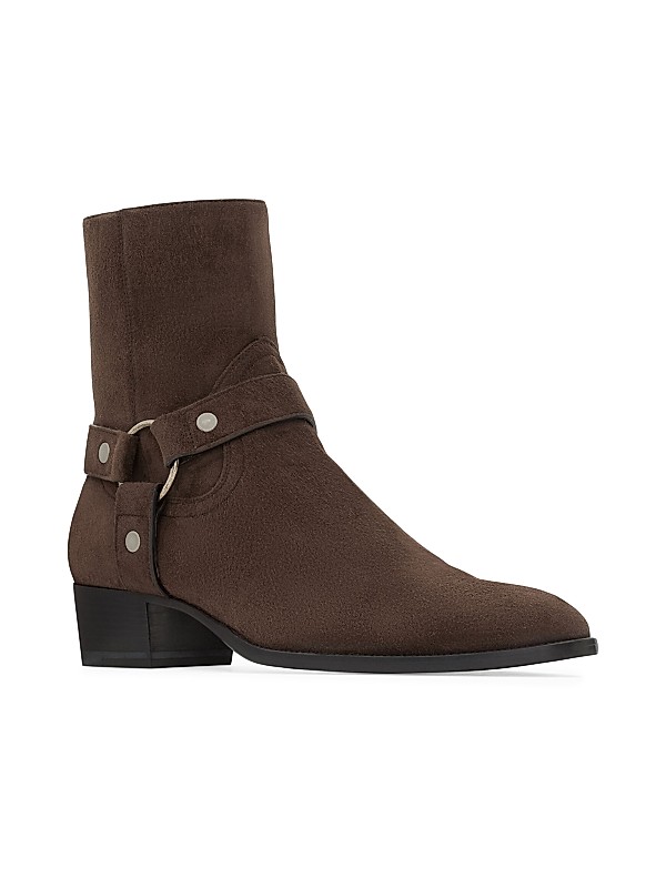 Shop Saint Laurent Wyatt Harness Boots in Suede | Saks Fifth Shop Saint Laurent Wyatt Harness Boots in Suede | Saks Fifth