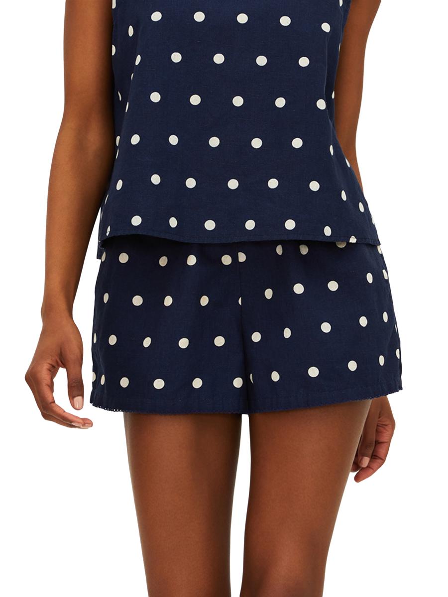 Beach Riot Birkley Polka Dot Cotton-Linen Shorts | Saks Fifth Avenue
