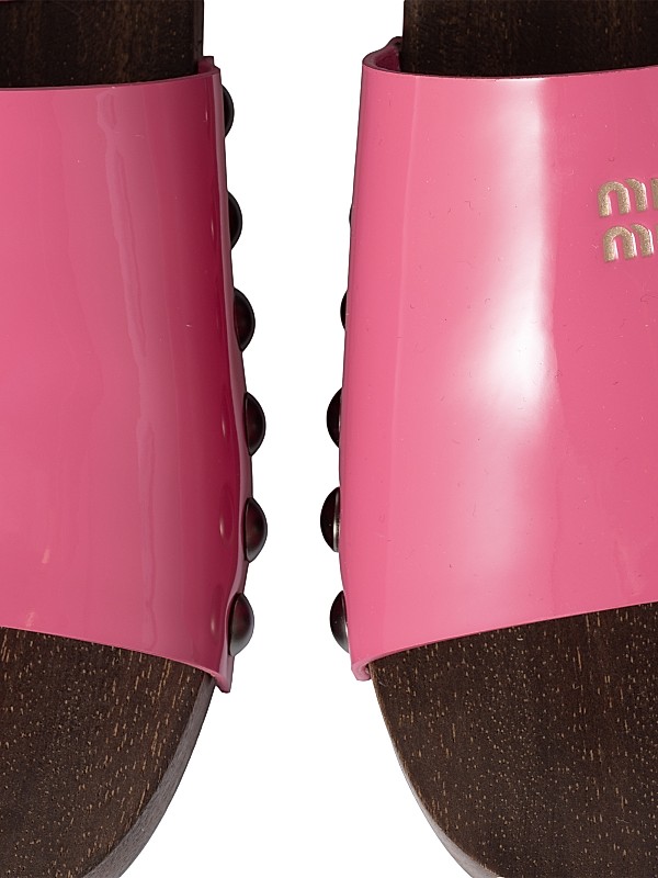 Shop Miu Miu 30MM Patent Leather Sandal Clogs | Saks Fifth Shop Miu Miu 30MM Patent Leather Sandal Clogs | Saks Fifth
