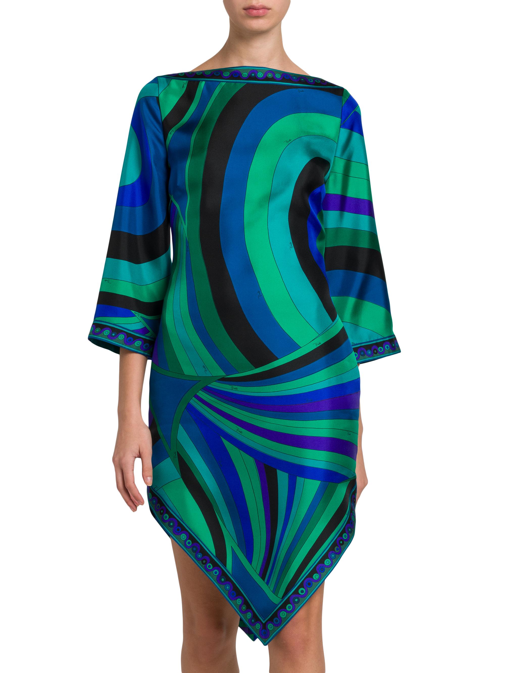Pucci Geometric Print Silk Minidress | Saks Fifth Avenue