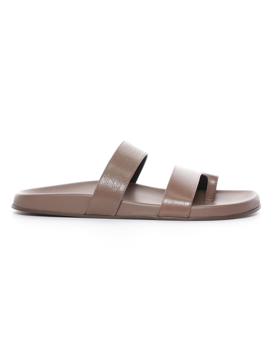 Shop The Row Hugh Leather Flat Sandals | Saks Fifth Avenue Shop The Row Hugh Leather Flat Sandals | Saks Fifth Avenue