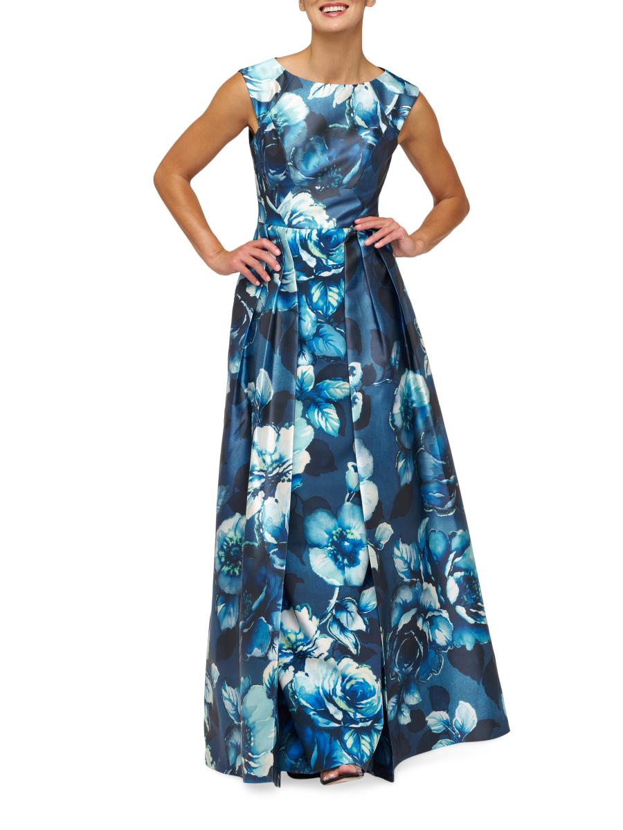 Kay Unger Kate Floral Pleated Gown | Saks Fifth Avenue
