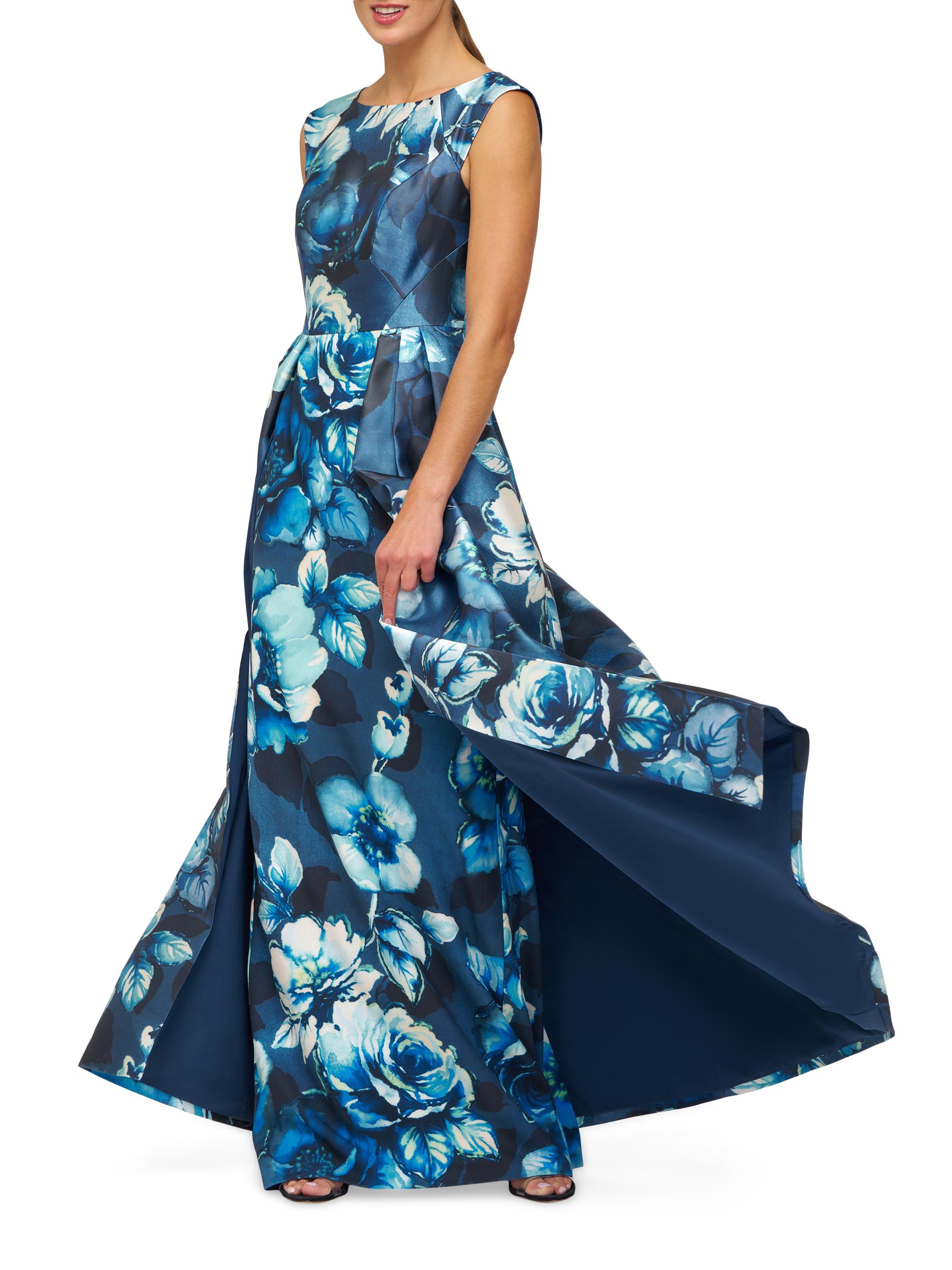 Kay Unger Kate Floral Pleated Gown | Saks Fifth Avenue