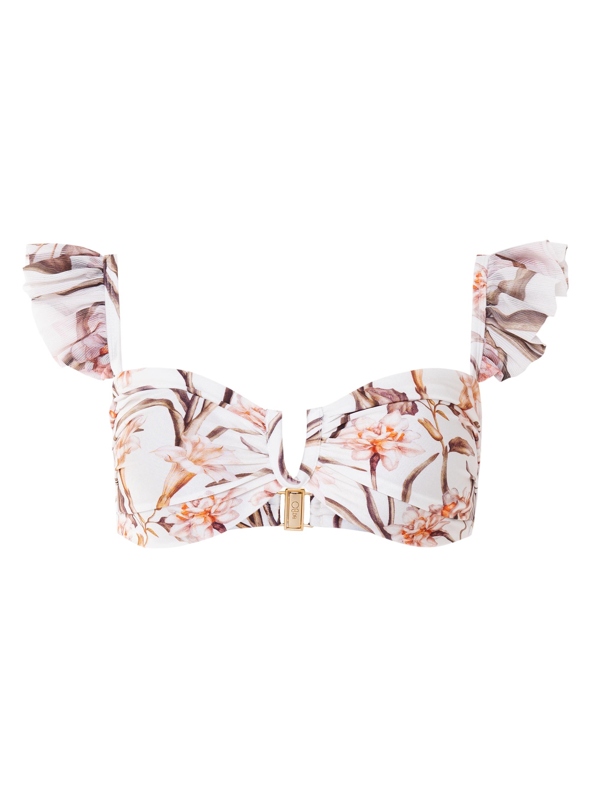 PatBO Botanic Retro Flutter Bikini Bottom | Saks Fifth Avenue