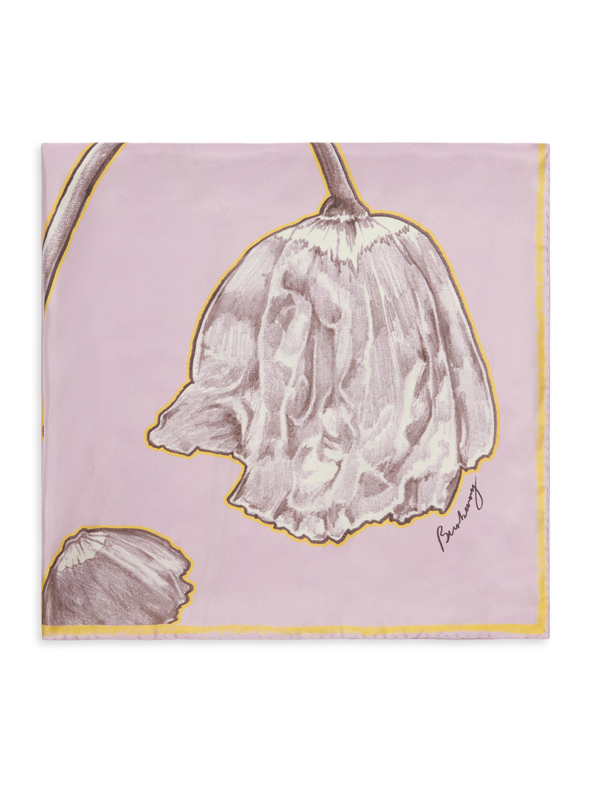 Burberry Poppy Silk Scarf | Saks Fifth Avenue