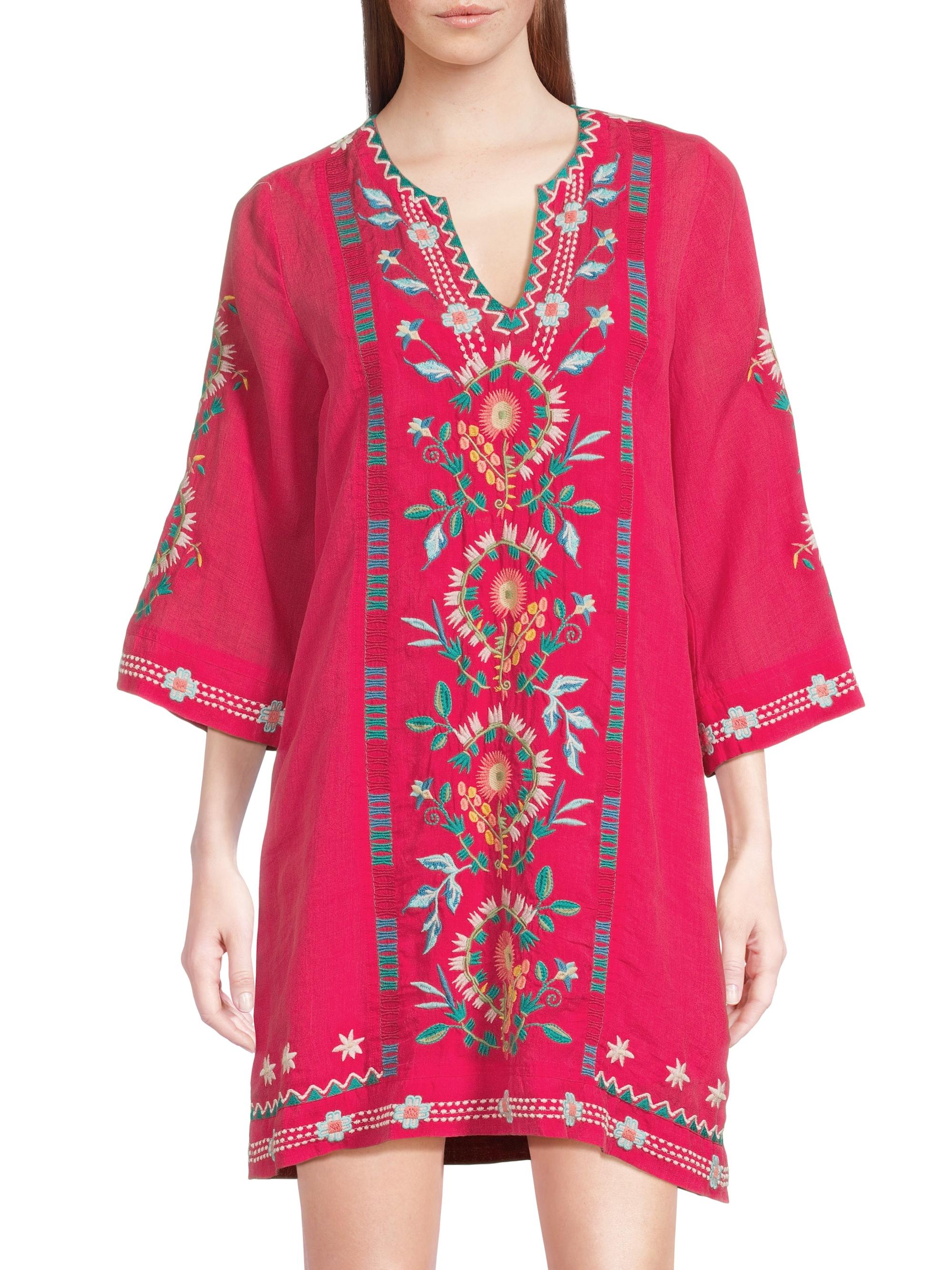 Johnny Was Embroidered Swing Dress | Saks Fifth Avenue