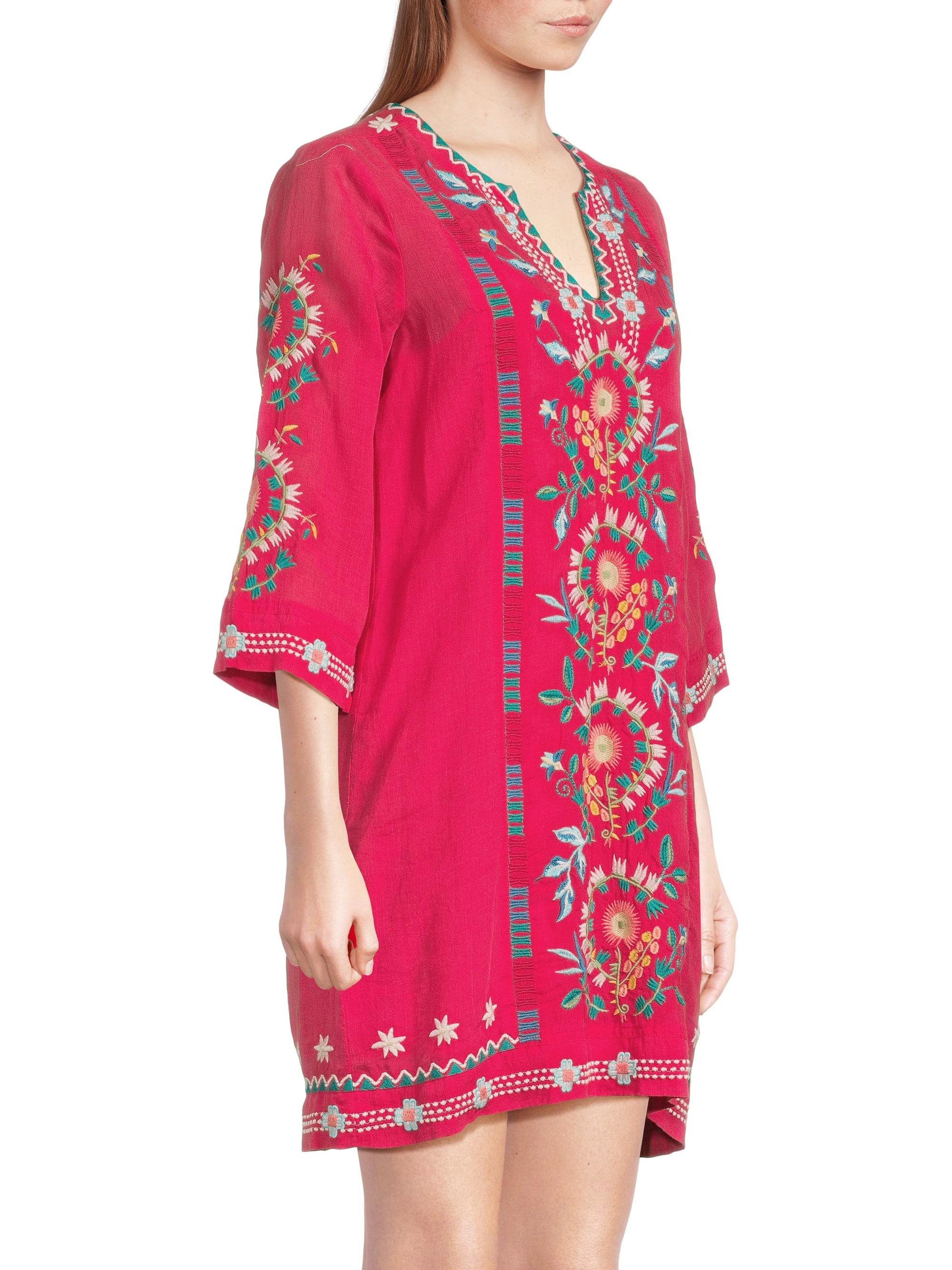 Johnny Was Embroidered Swing Dress | Saks Fifth Avenue
