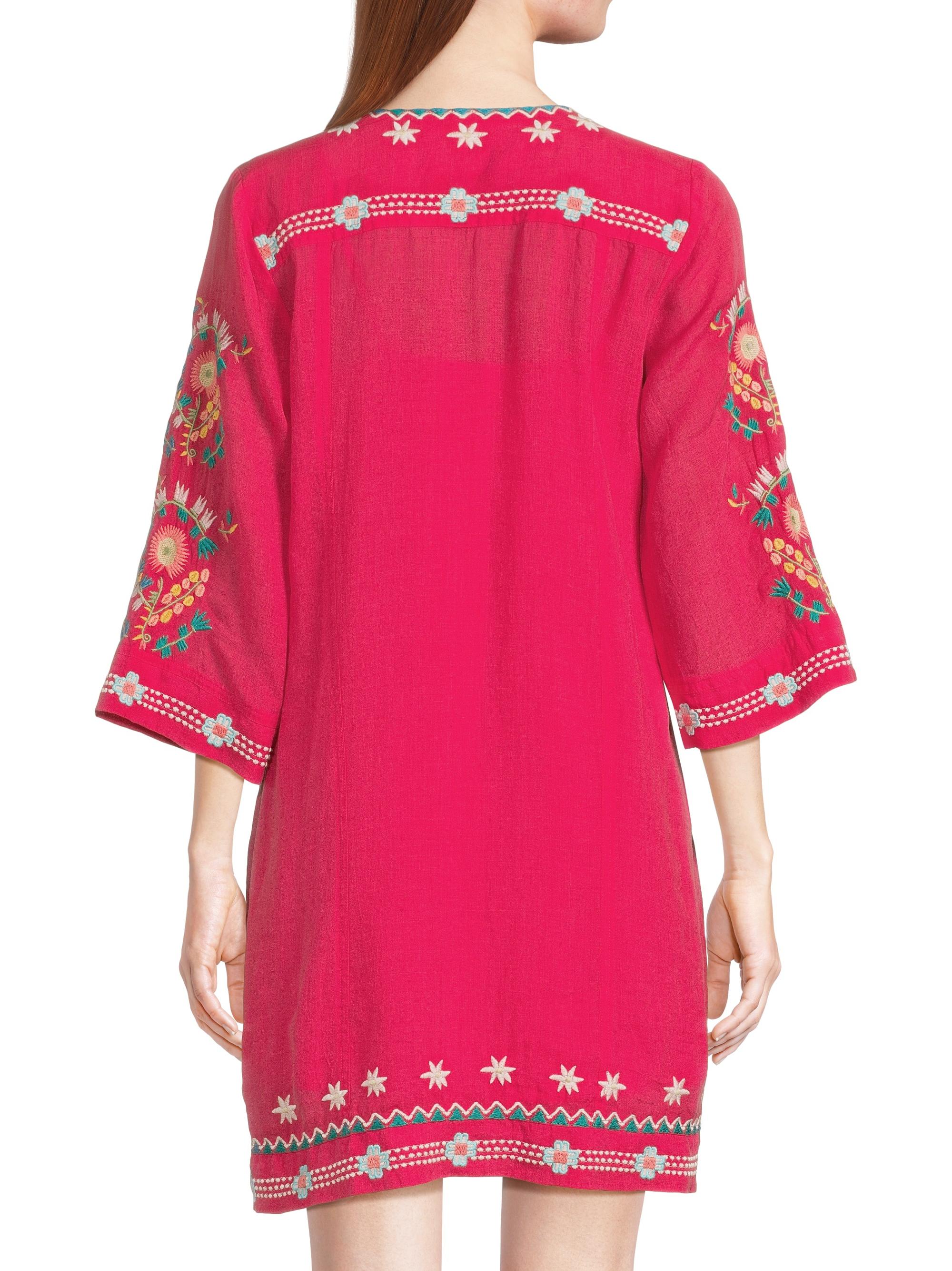Johnny Was Embroidered Swing Dress | Saks Fifth Avenue