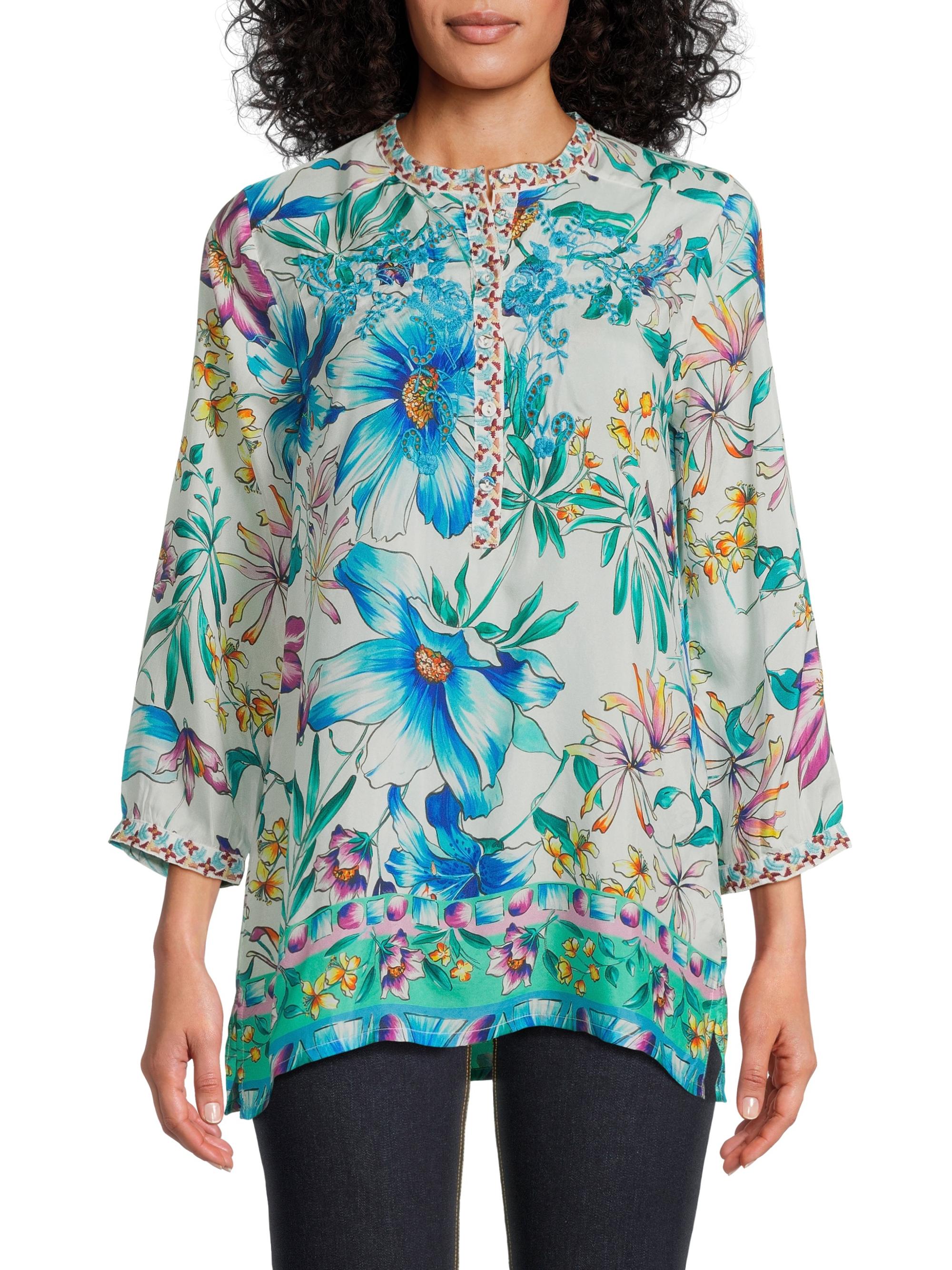 Johnny Was Leena Silk Tunic | Saks Fifth Avenue