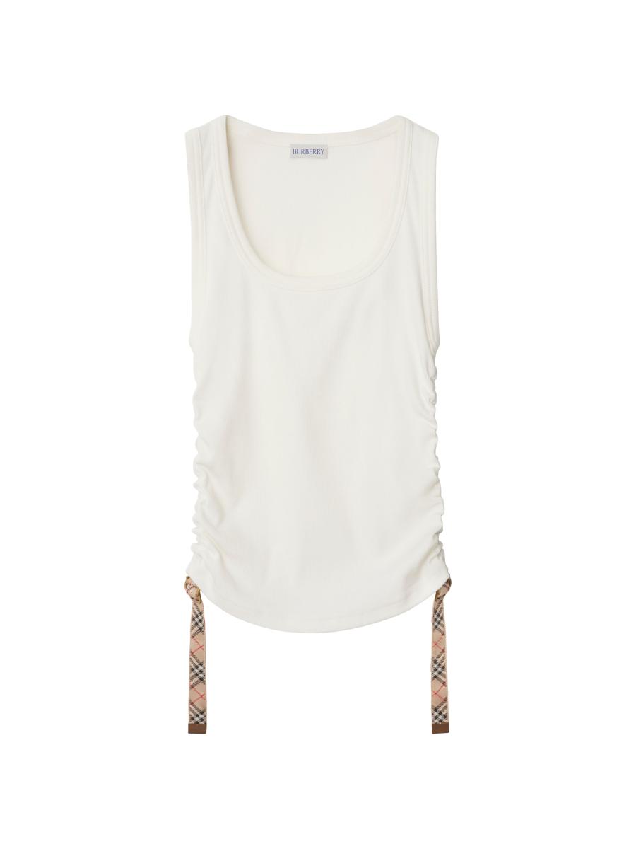 Burberry Ruched Cotton Tank Top | Saks Fifth Avenue