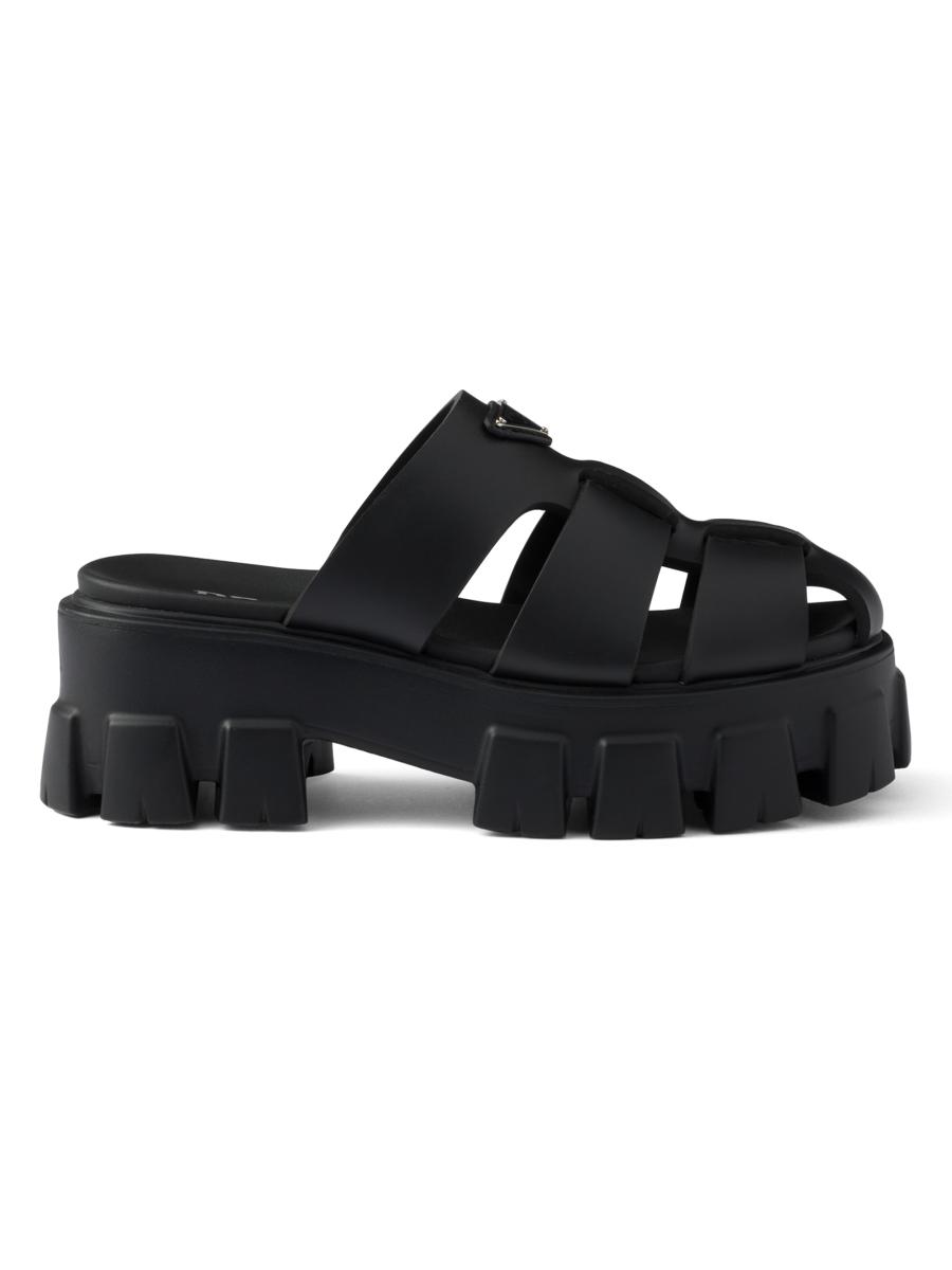 Shop Prada Monolith Rubber Mules | Saks Fifth Avenue