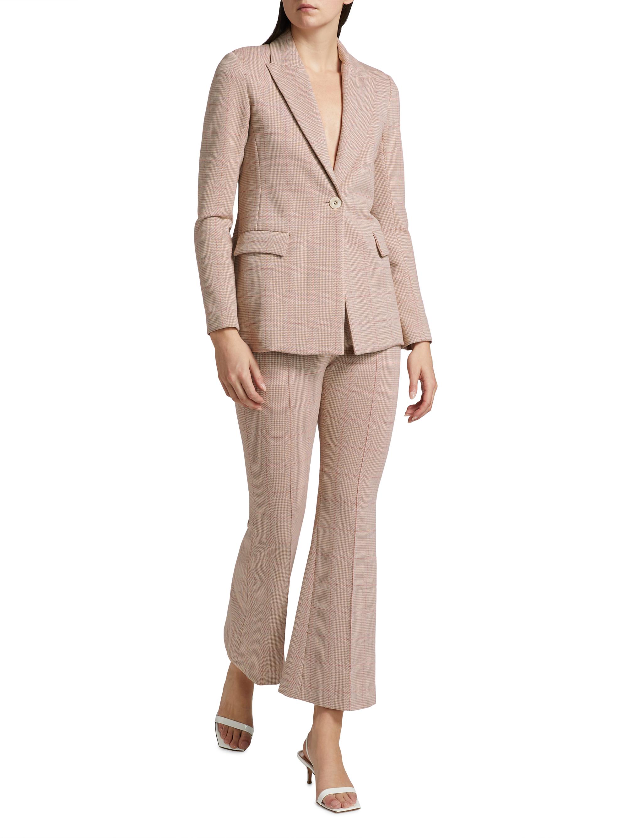 Rosetta Getty Plaid Stretch Cotton Peak-Lapel Jacket | Saks Fifth Avenue