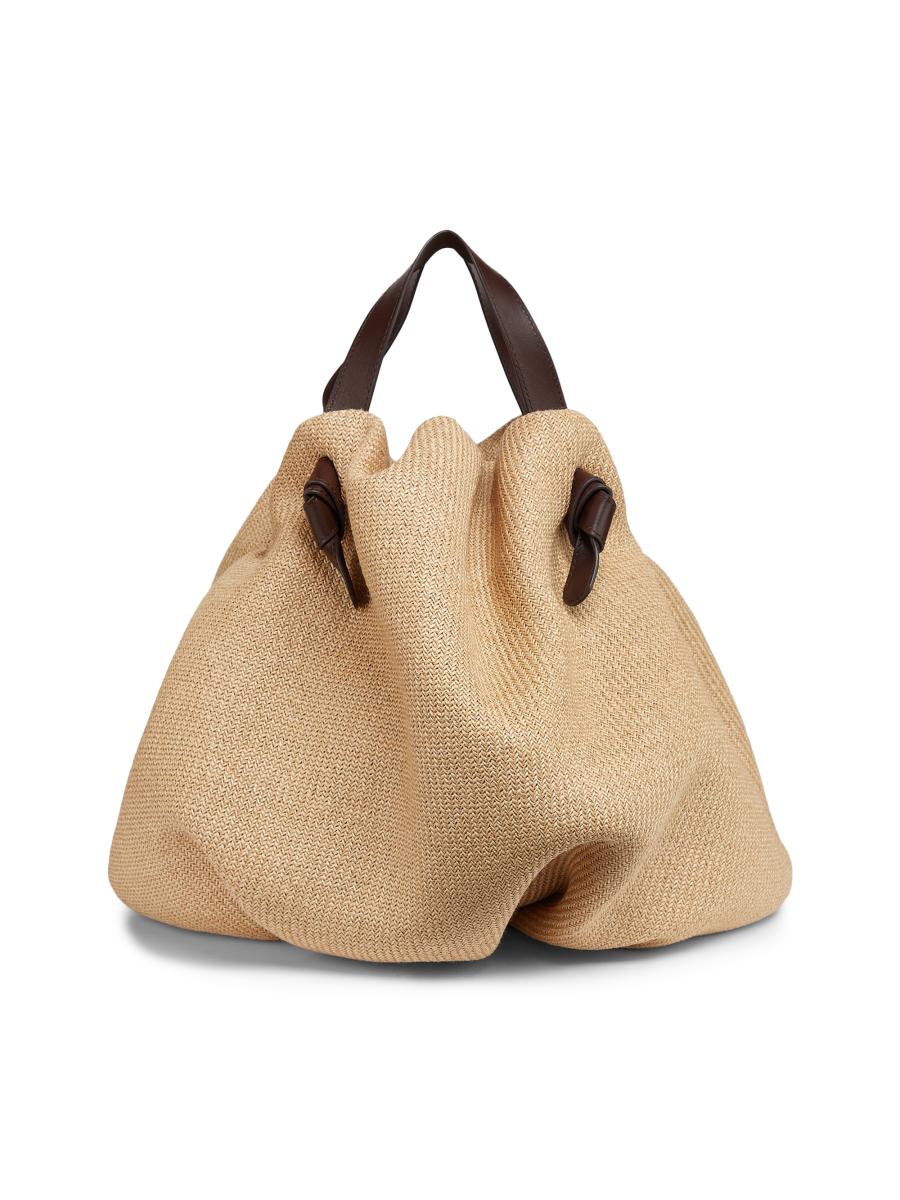 Neous Taurus Dumpling Raffia & Leather Tote Bag | Saks Fifth Avenue