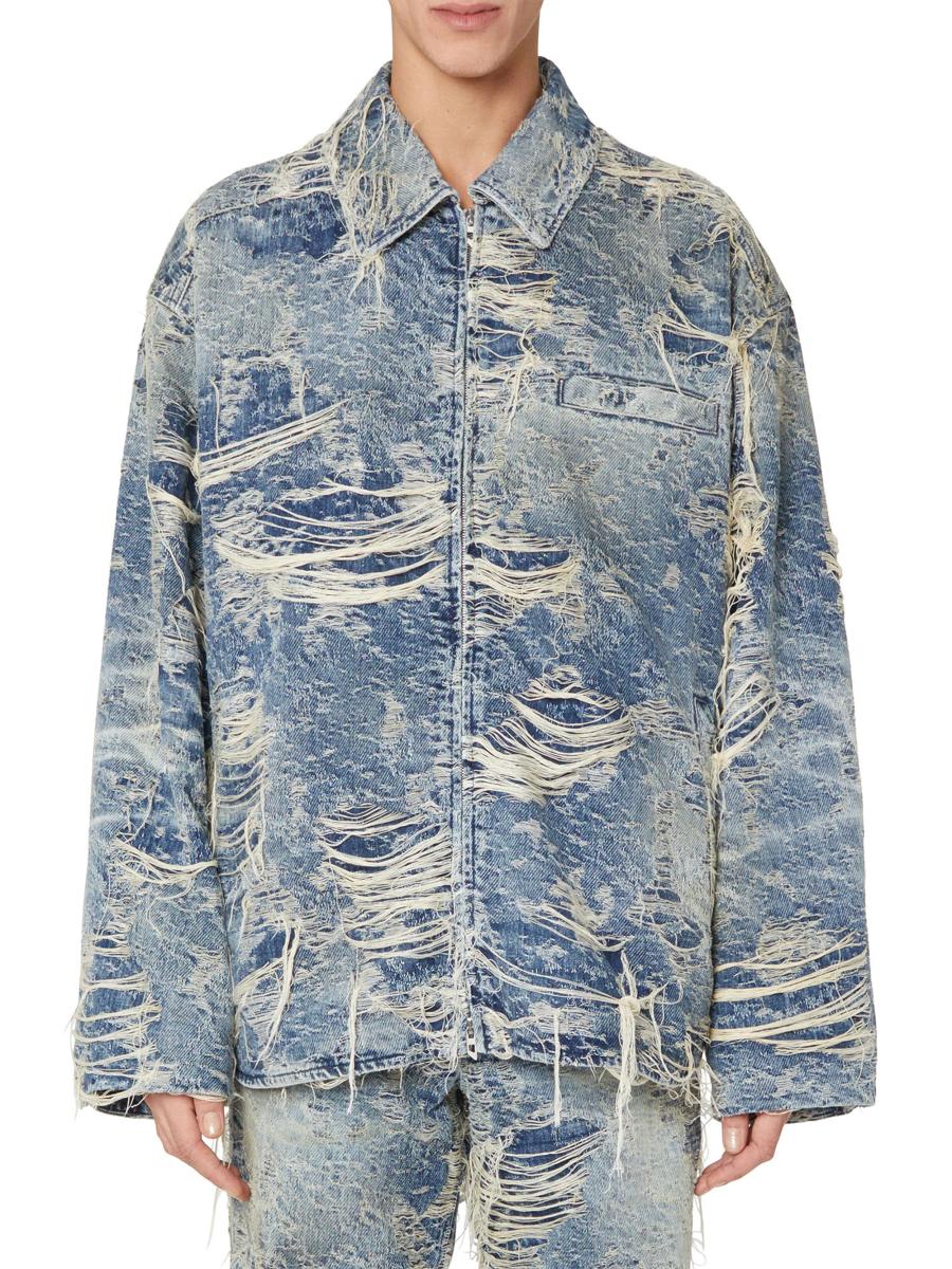 Diesel Ivar Distressed Denim Jacket | Saks Fifth Avenue