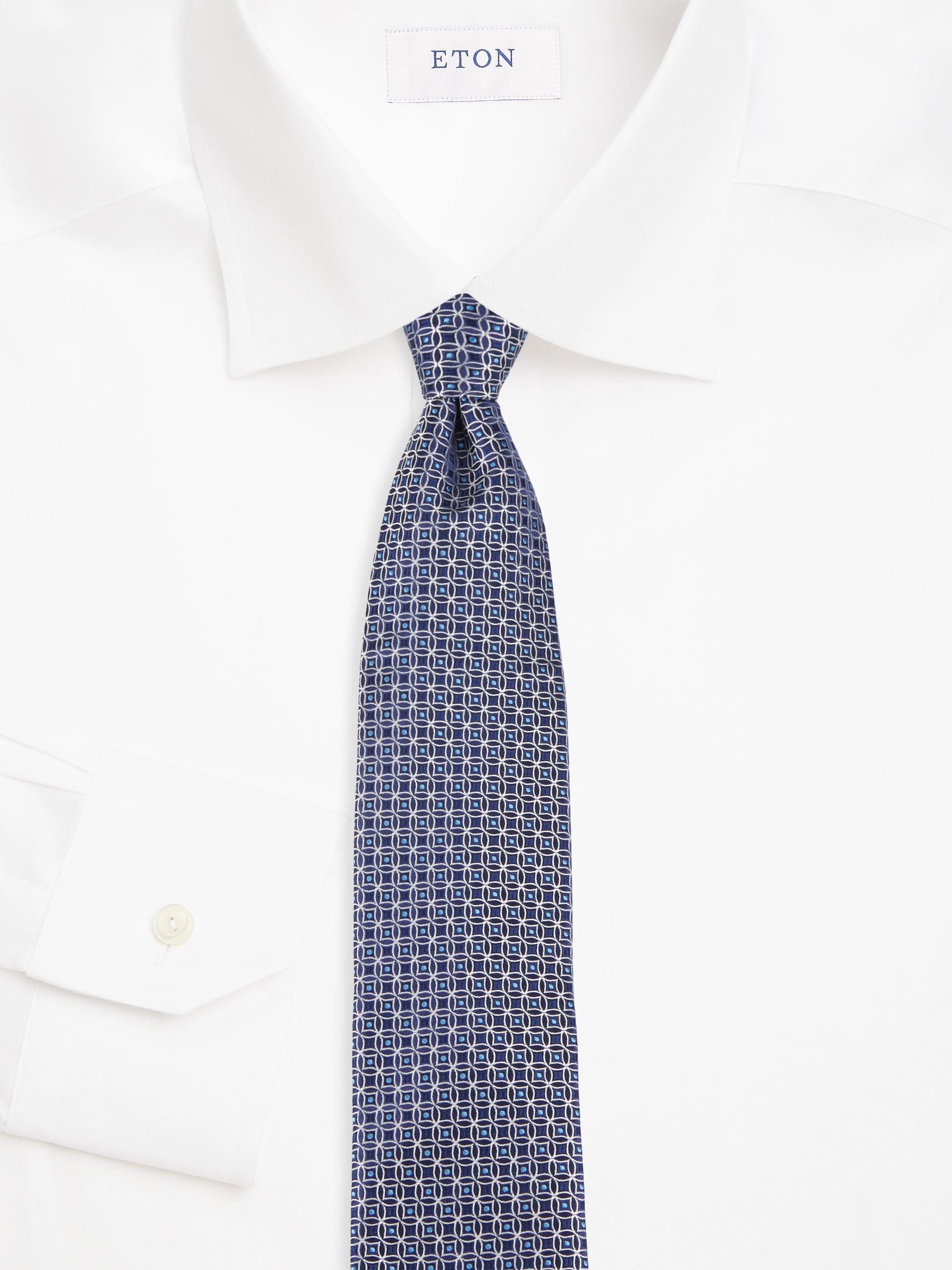 Eton Geometric Silk Tie | Saks Fifth Avenue