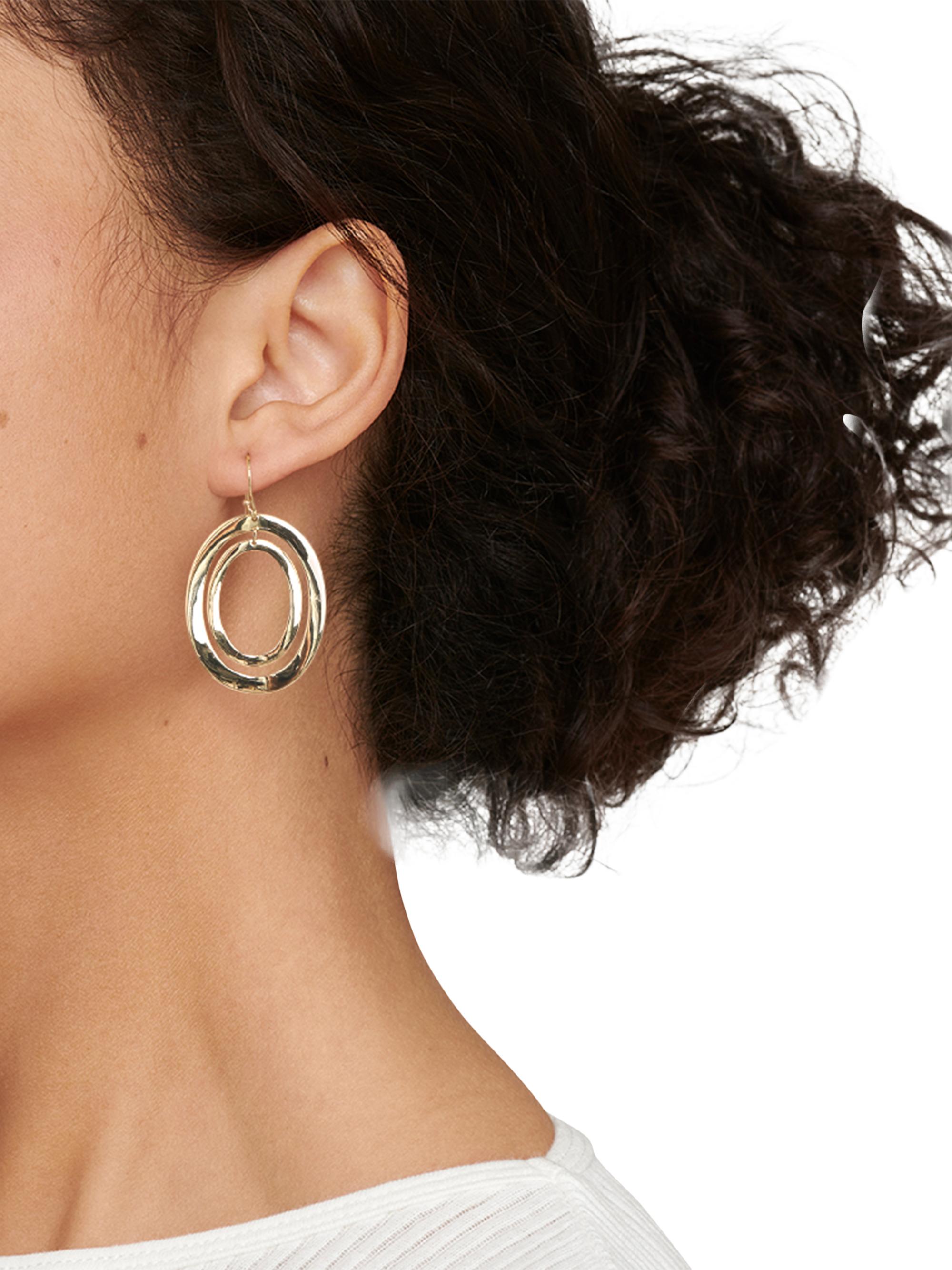 Ippolita Classico 18K Yellow Gold Wavy Oval Drop Earrings | Saks Fifth ...