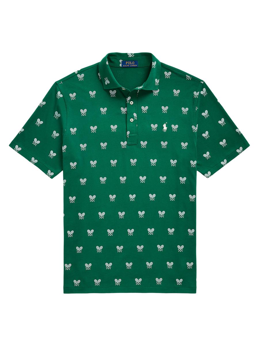 Polo Ralph Lauren Classic-Fit Racquet-Print Polo Shirt | Saks Fifth Avenue