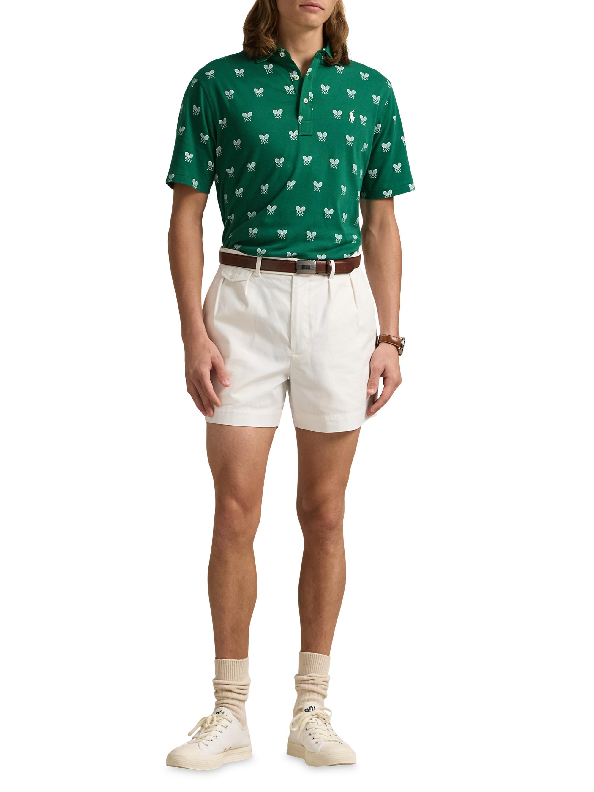 Polo Ralph Lauren Classic-Fit Racquet-Print Polo Shirt | Saks Fifth Avenue