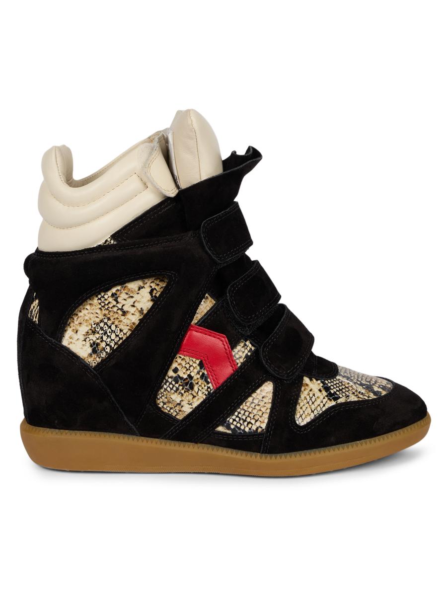 Isabel Marant Python Bekett Wedge Sneakers | Saks Fifth Avenue