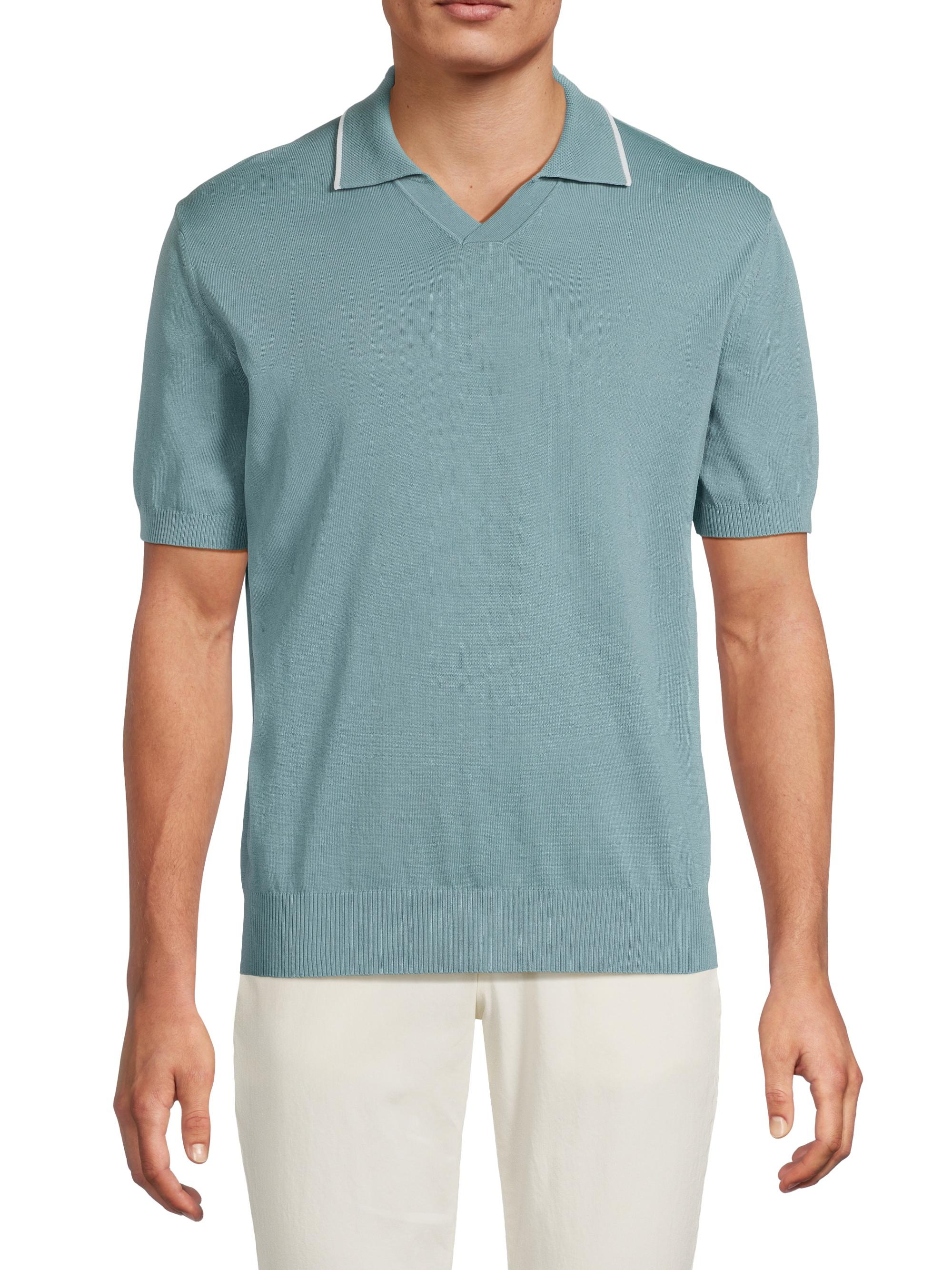 Canali Tipped Collar Cotton Polo Shirt | Saks Fifth Avenue