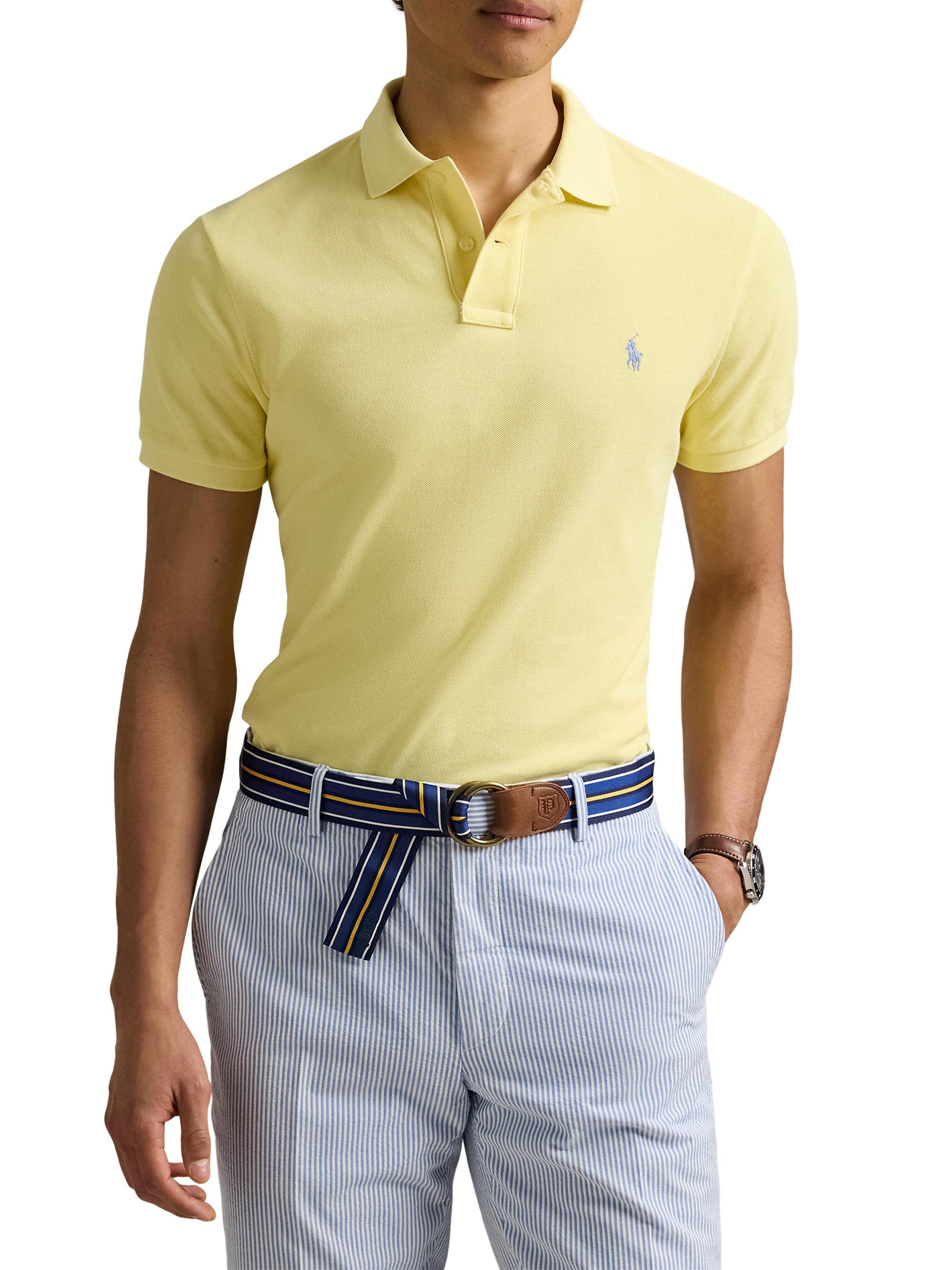 Polo Ralph Lauren Custom-Slim-Fit Mesh Polo Shirt | Saks Fifth Avenue