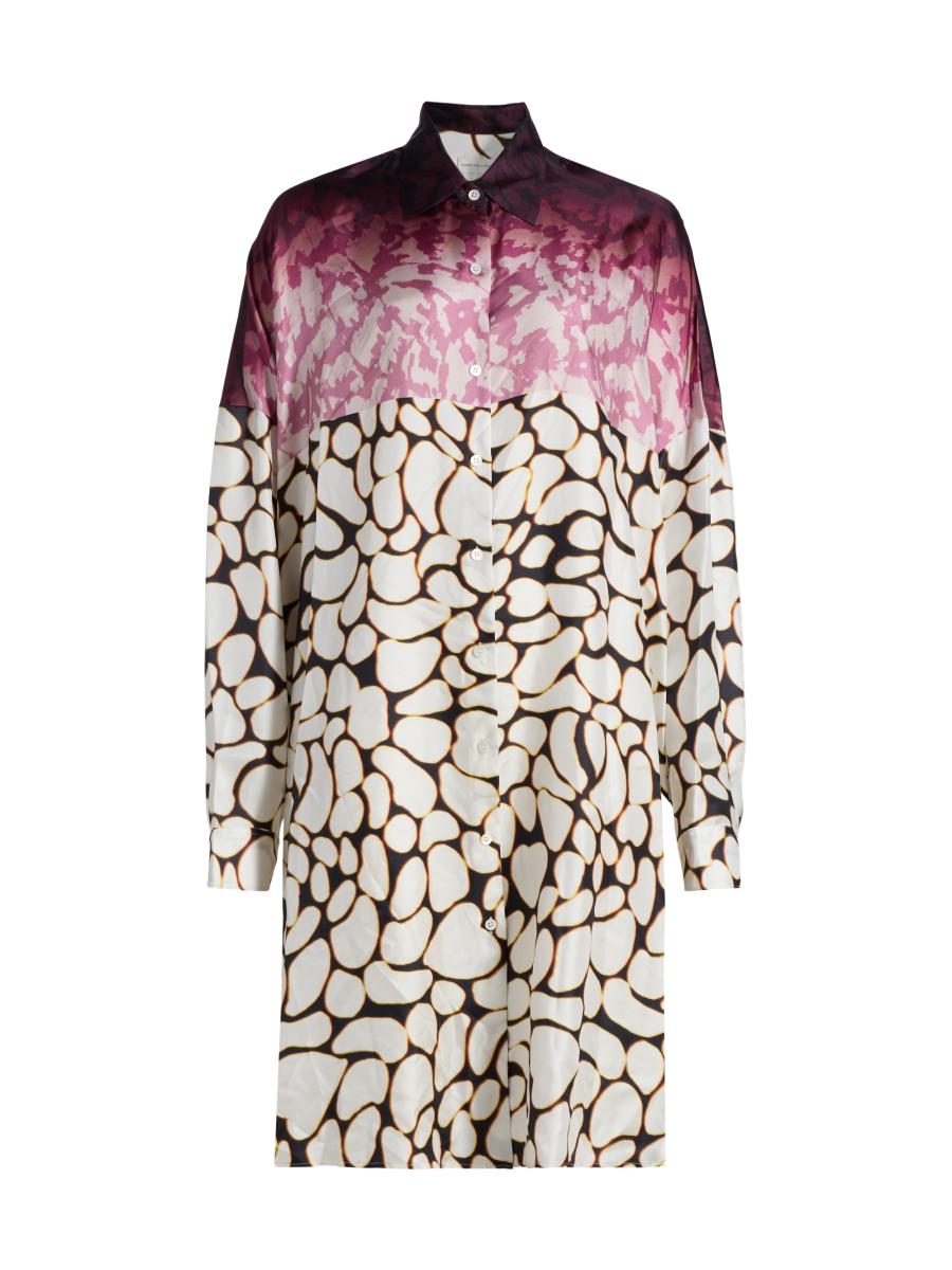 Dries Van Noten Dasia Printed Silk Shirtdress | Saks Fifth Avenue