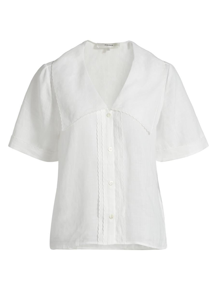 FRAME The Ramie Sailor Top | Saks Fifth Avenue