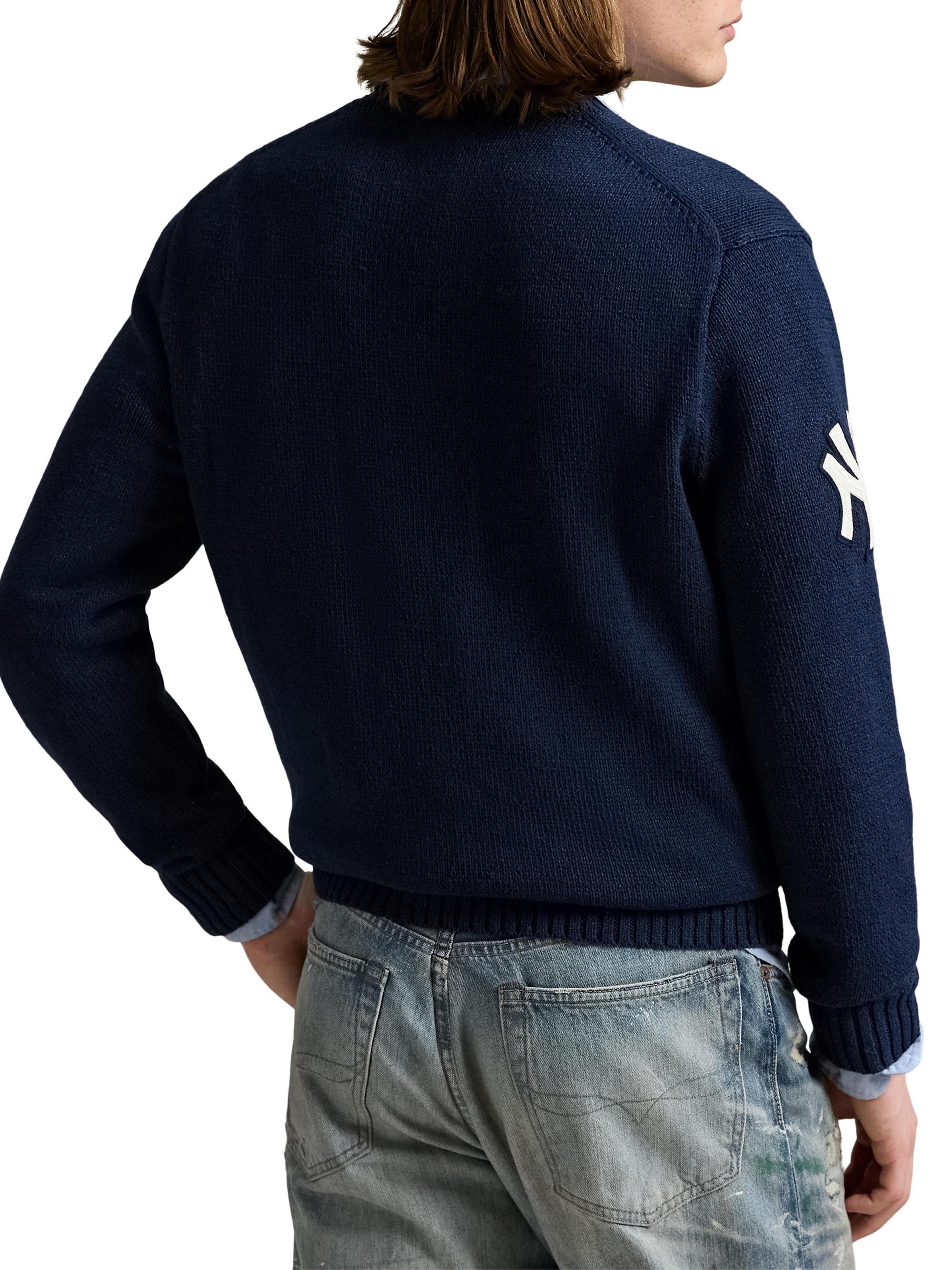 Polo Ralph Lauren Yankees Bear Linen-Cotton Sweater | Saks Fifth Avenue