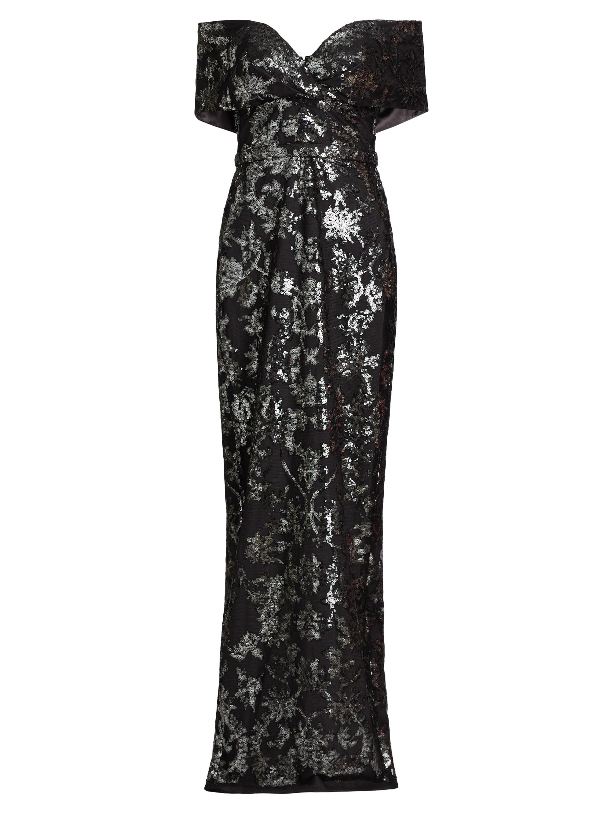 Pamella Roland Sequin Tulle Off-The-Shoulder Gown | Saks Fifth Avenue