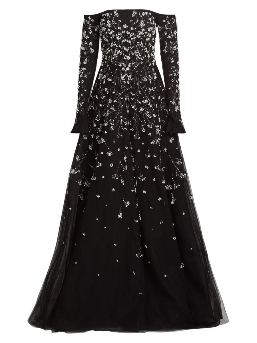 Pamella Roland Embroidered Tulle Gown | Saks Fifth Avenue