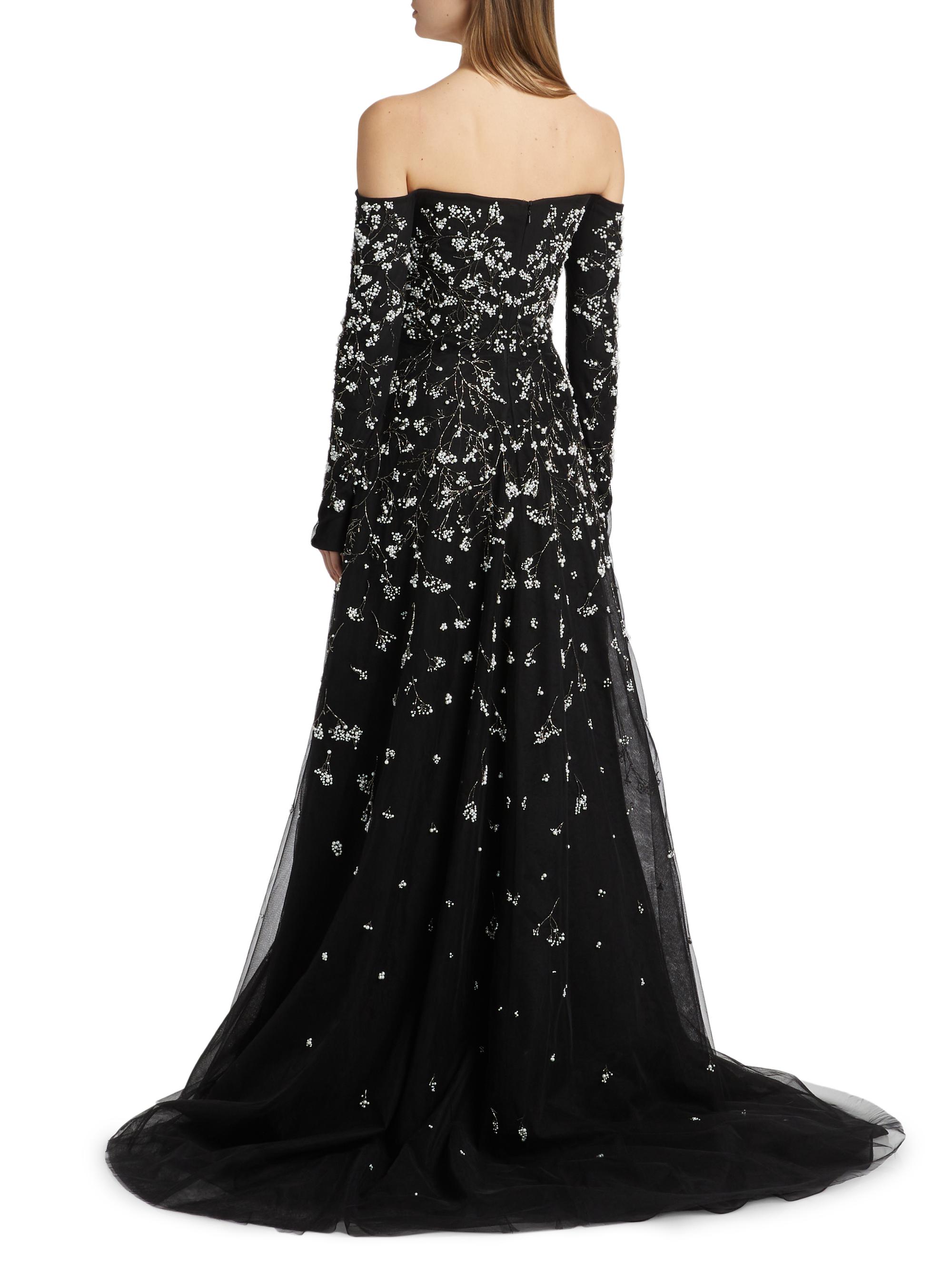 Pamella Roland Embroidered Tulle Gown | Saks Fifth Avenue