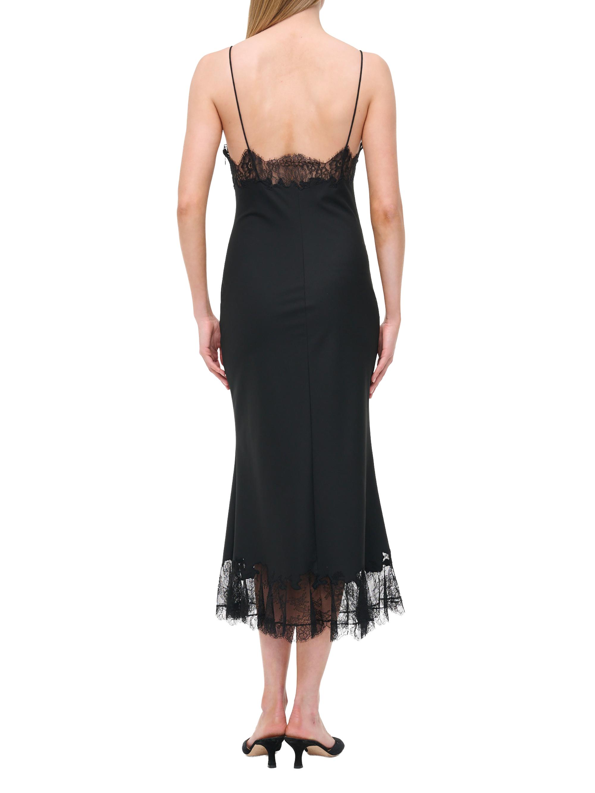 Staud Nadia Lace-Trimmed Midi-Dress | Saks Fifth Avenue