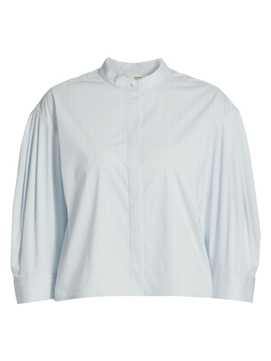 Frame The Modern Puff Poplin Top | Saks Fifth Avenue