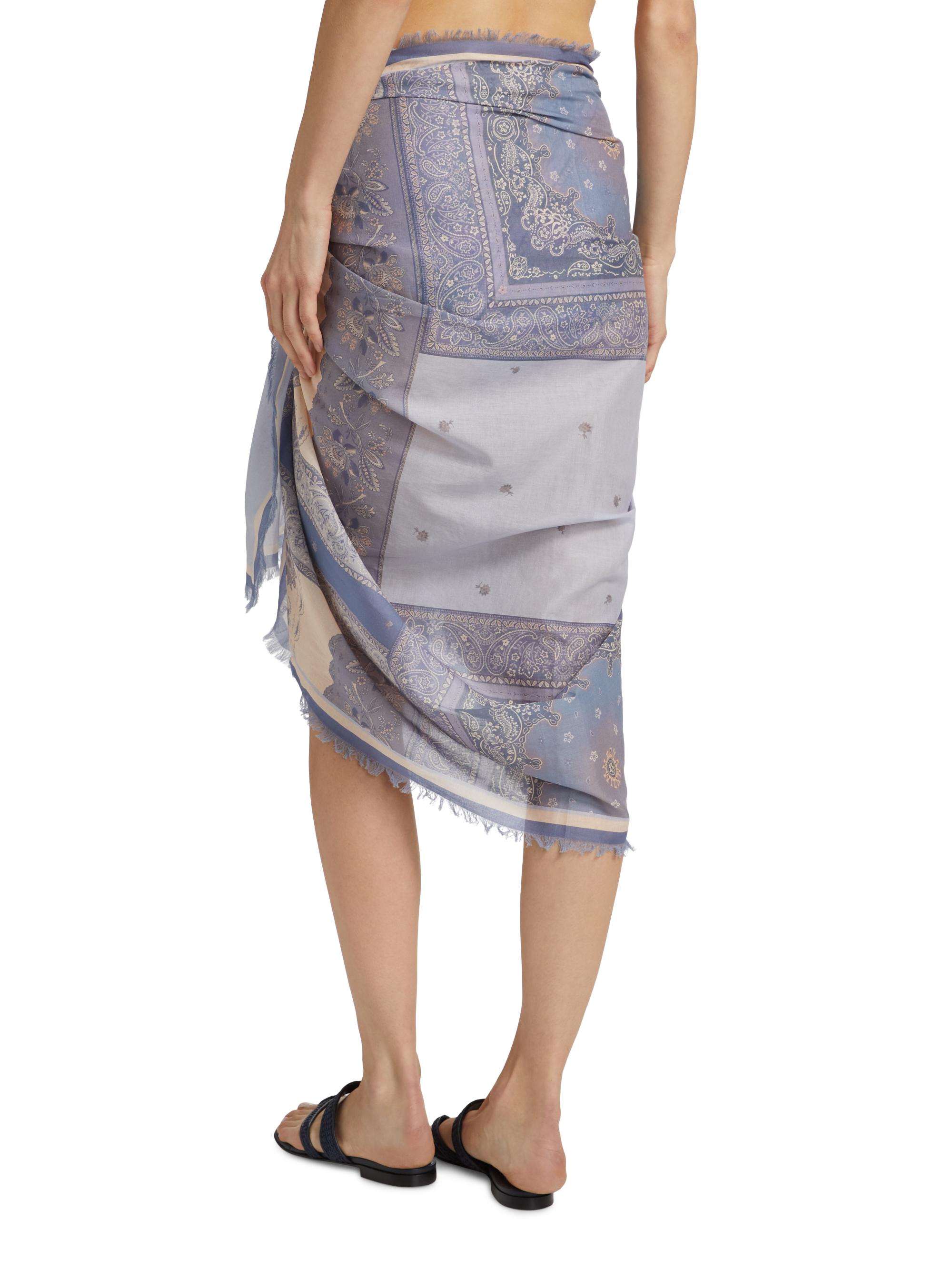 Zimmermann Paisley Cotton Self-Tie Pareo | Saks Fifth Avenue