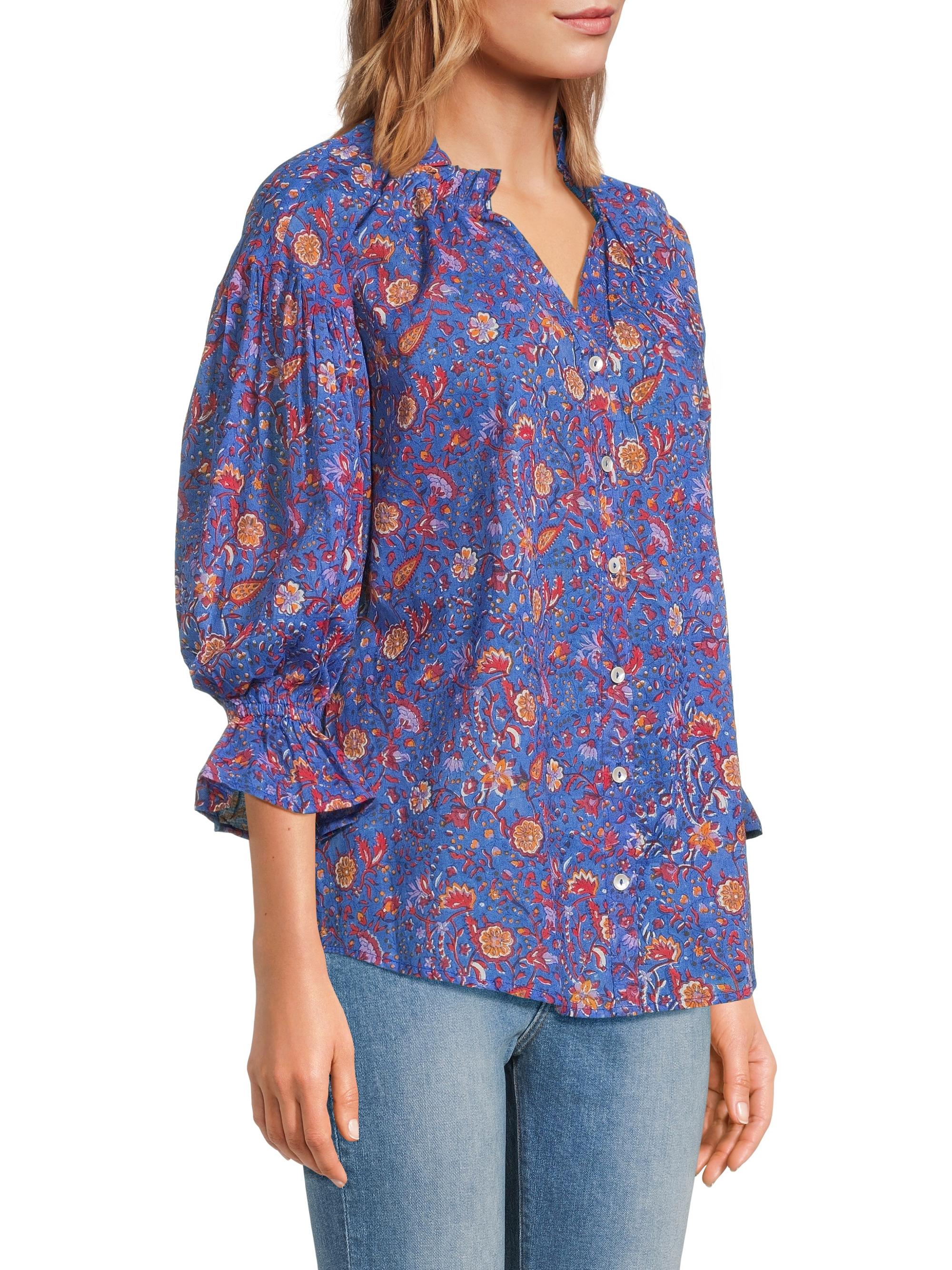 Ro's Garden Rachel Cotton Floral Shirt | Saks Fifth Avenue