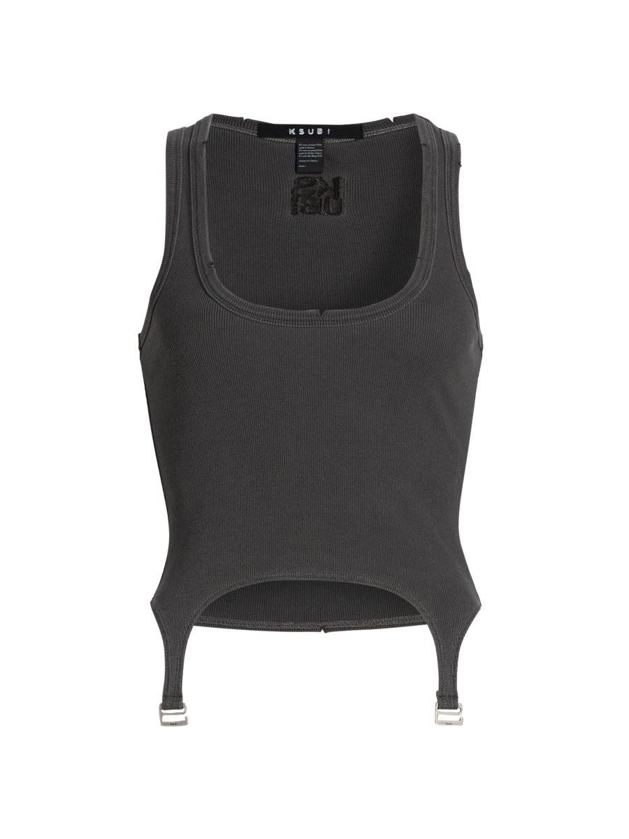 Ksubi Scoopneck Stretch-Cotton Crop Tank | Saks Fifth Avenue