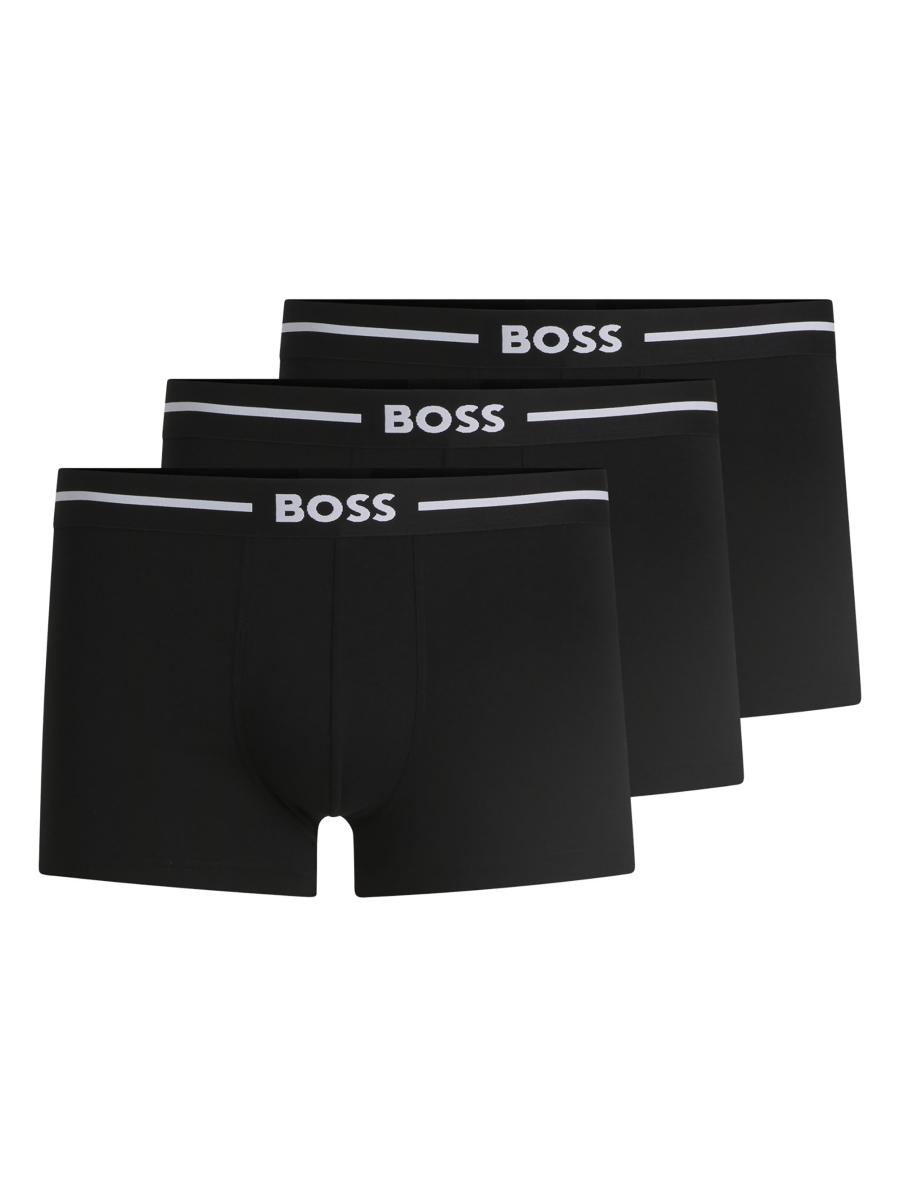 BOSS Three-Pack of Stretch-Cotton Trunks with Logo Waistbands | Saks ...