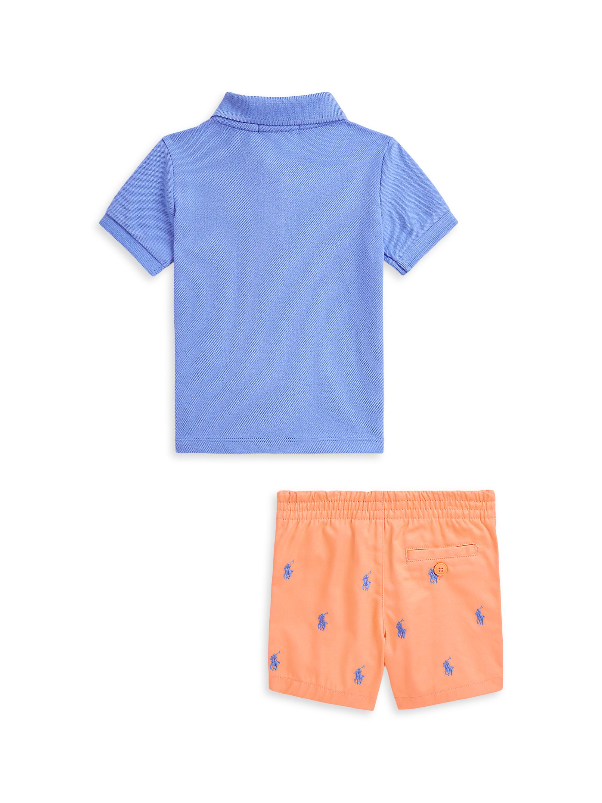 Polo Ralph Lauren Baby Boy's 2-Piece Polo Shirt & Embroidered Shorts ...