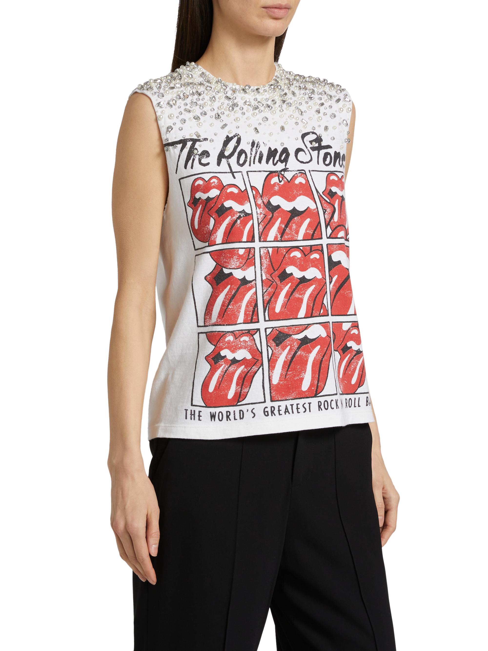 Alice + Olivia Micah Embellished Muscle Tank Top | Saks Fifth Avenue
