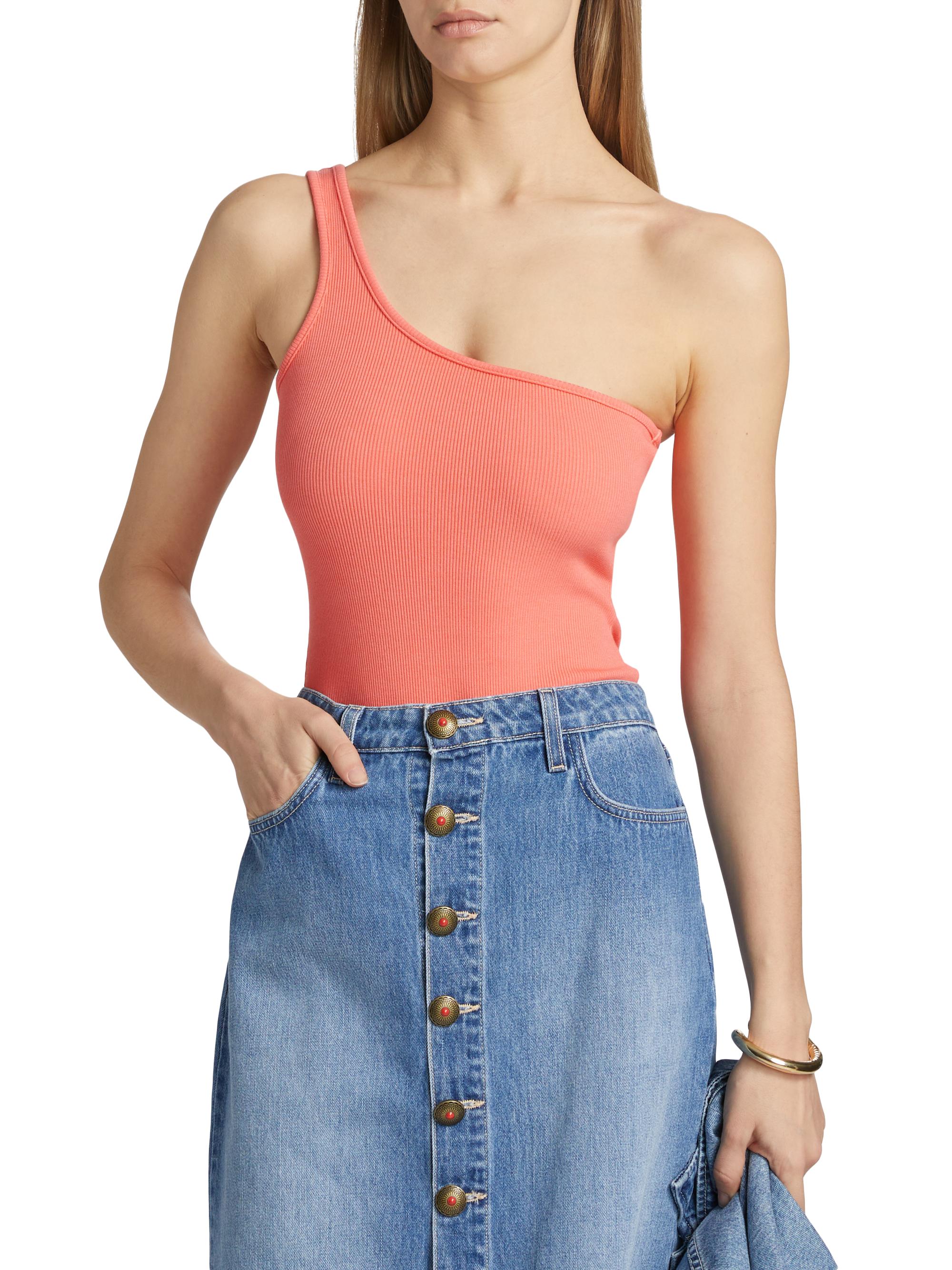 L'AGENCE Cassidy One-Shoulder Bodysuit | Saks Fifth Avenue
